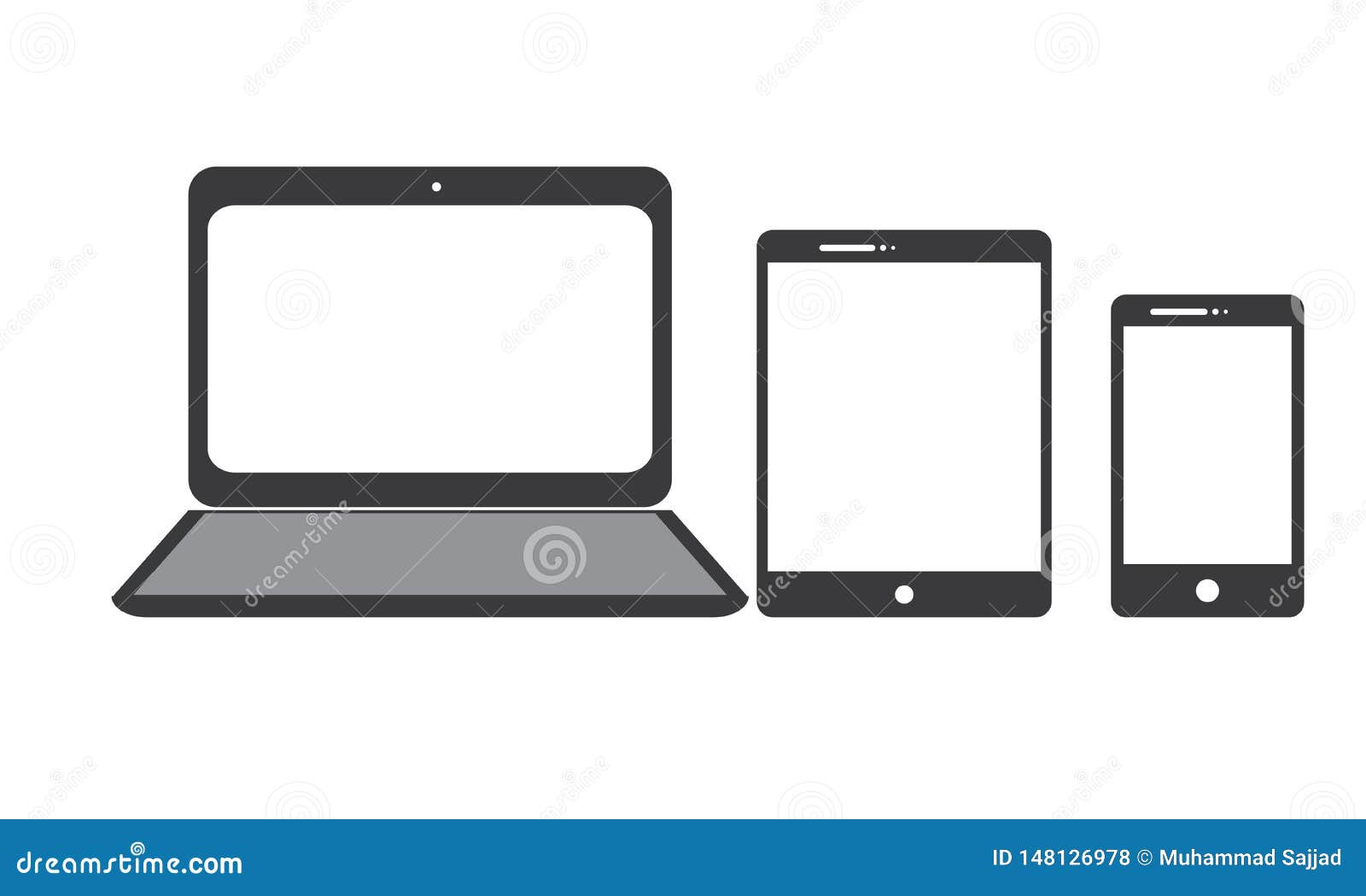 Set of Realistic Vector Android Mobile Phone Ipad Tablet Android Lcd Tv ...