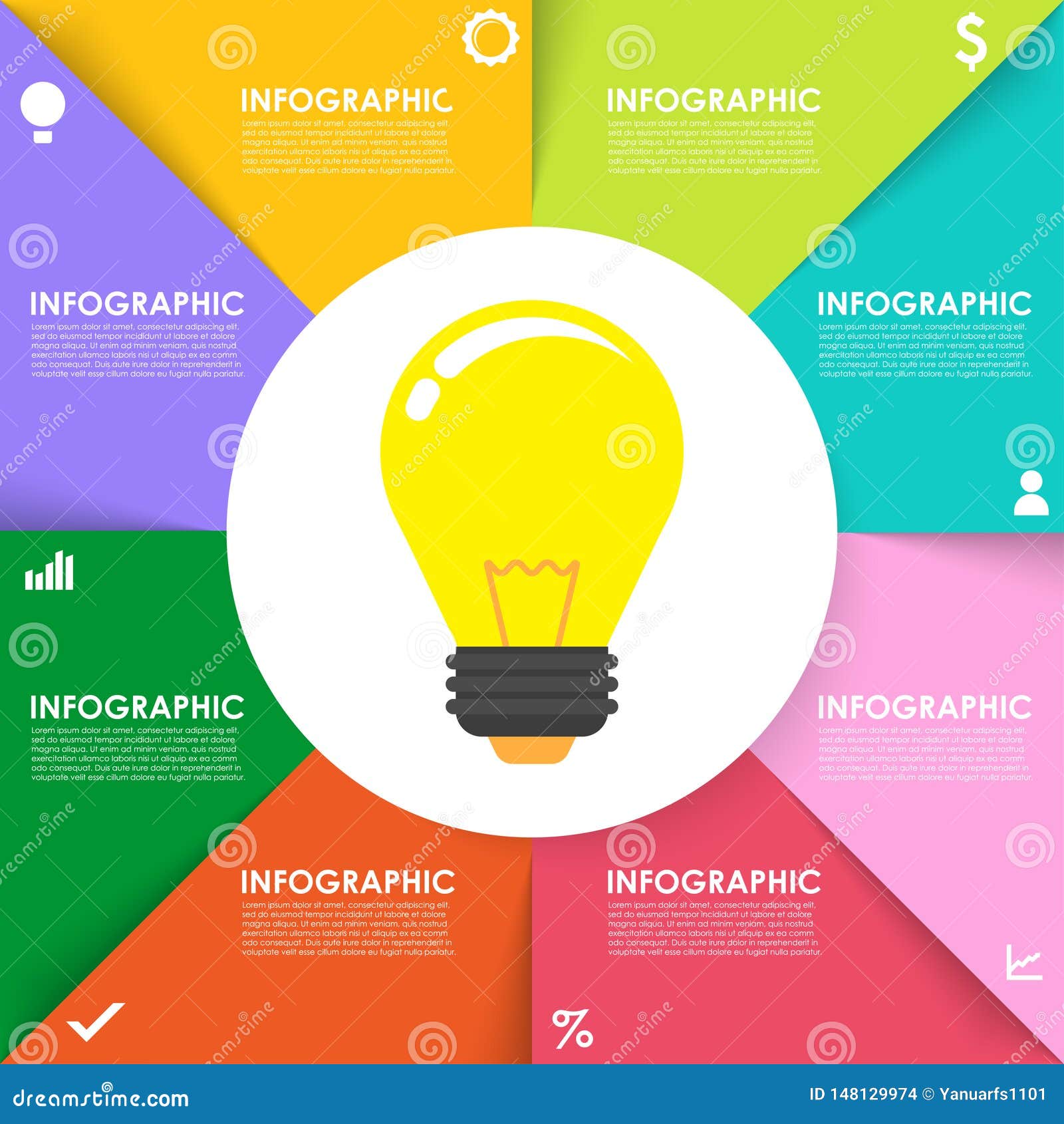 Unique Infographic Banner Illustration Template Vector. Graphic ...