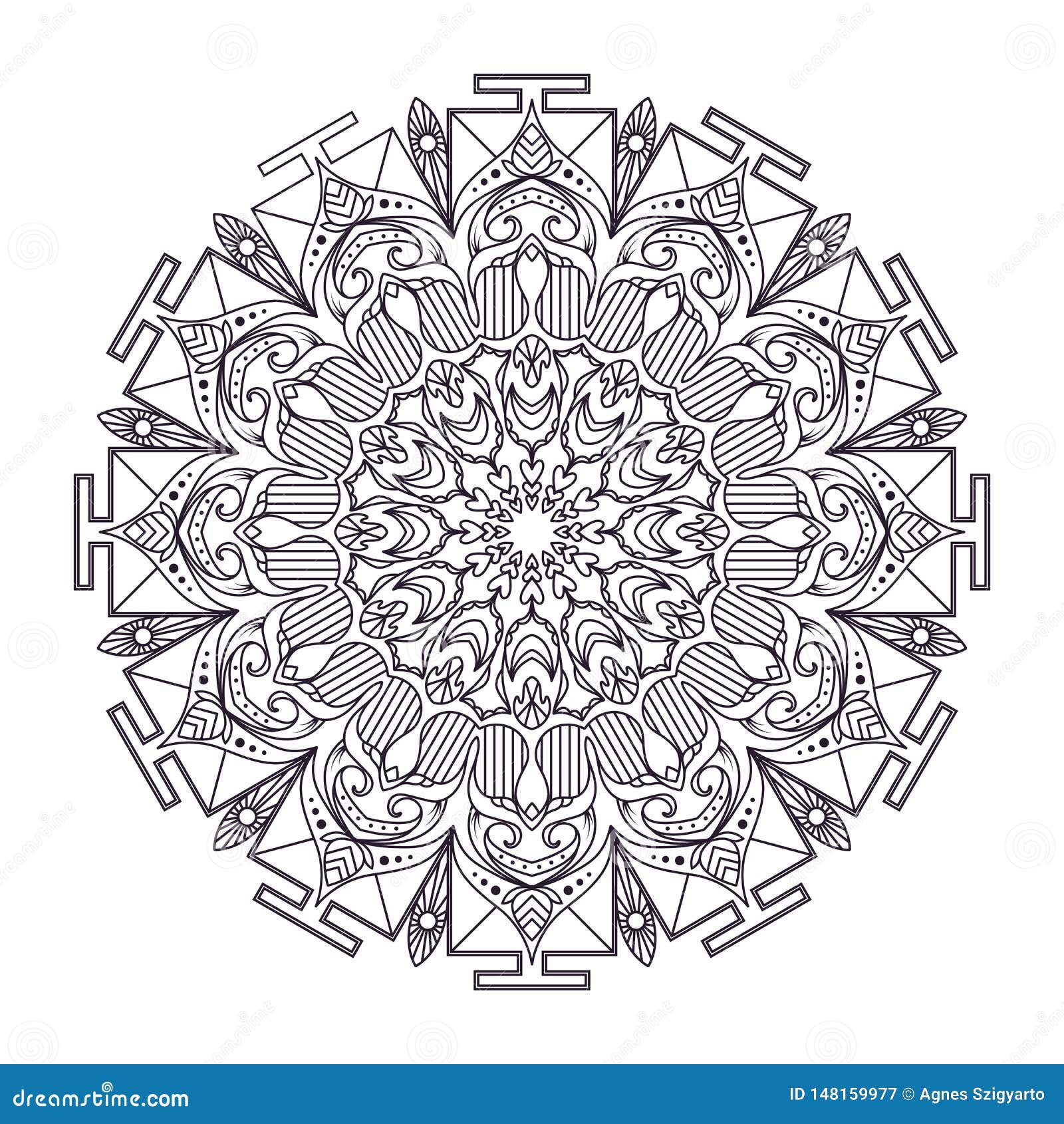 Complex Mandala Pattern Design Stock Vector - Illustration of creative ...