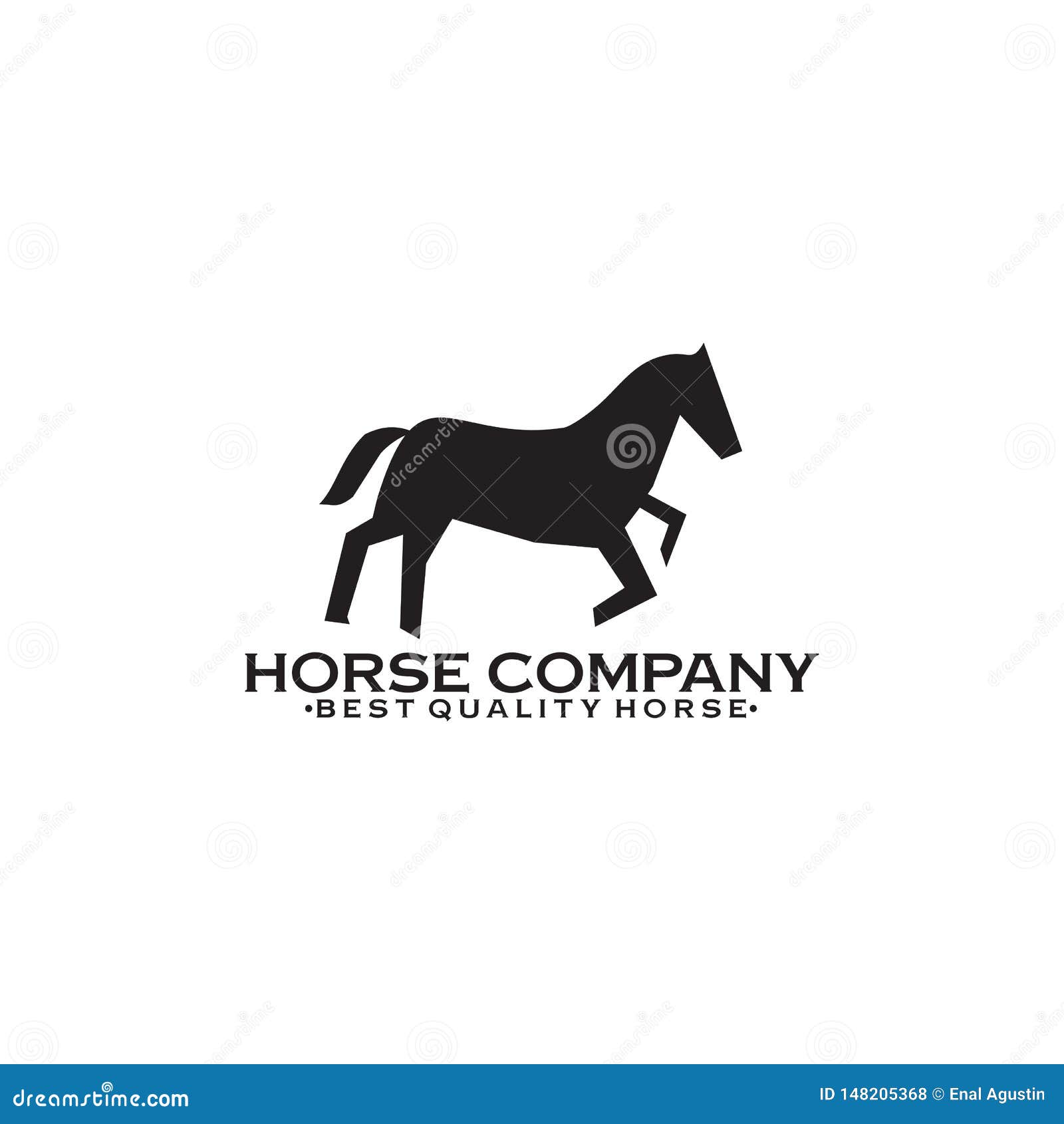Horse Company Emblematic Logo Design Vector Template Stock Vector ...