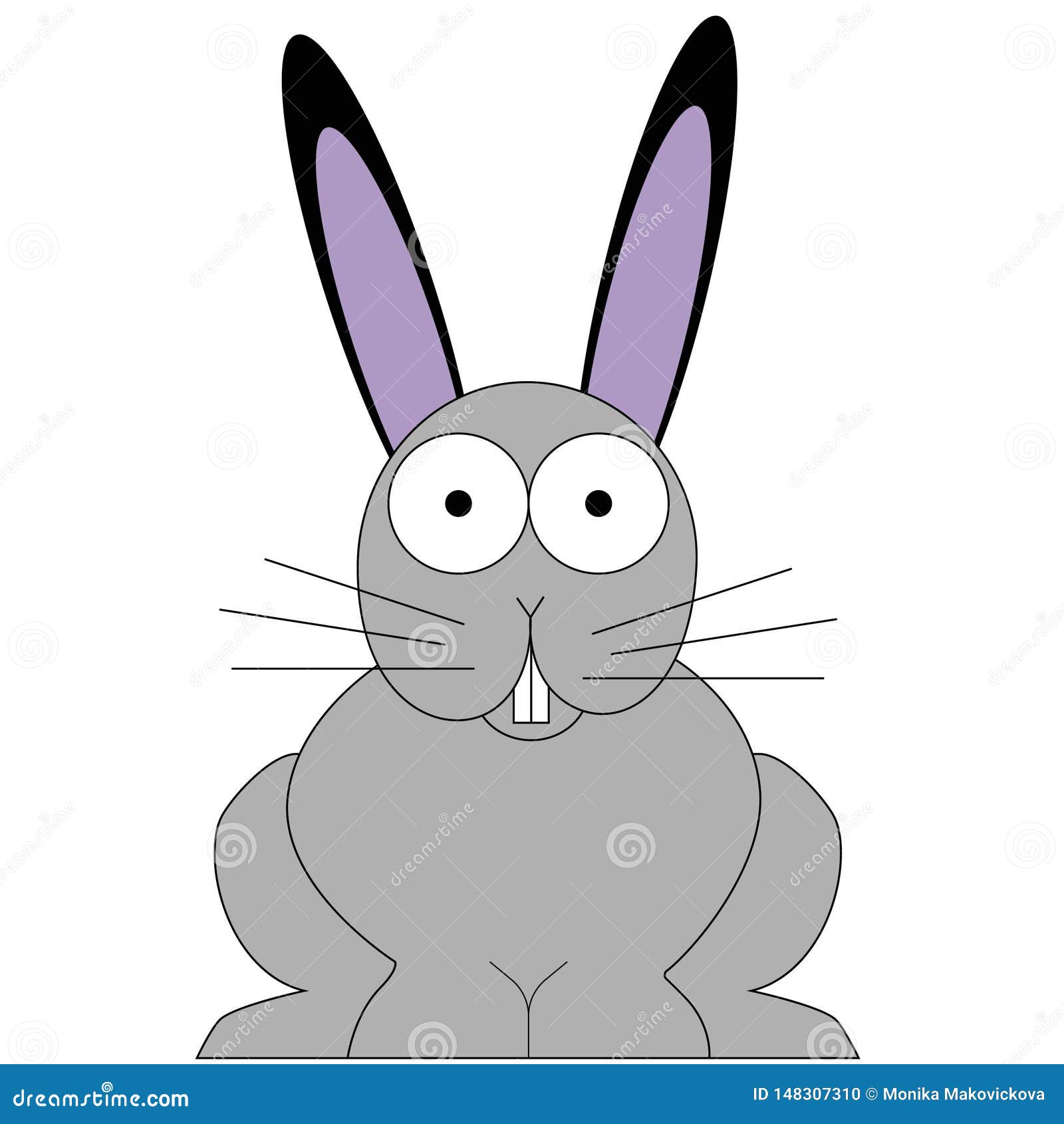 Rabbit Vector Cartoon Adorable Illustration Stock Illustration ...