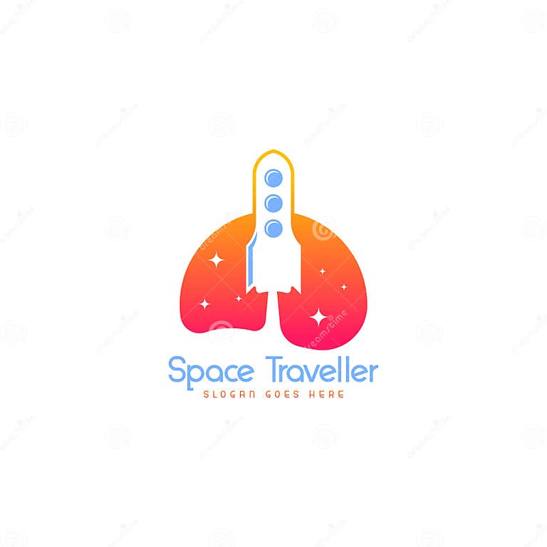 Space Traveller Logo Template. Rocket Logo Concept Stock Illustration ...