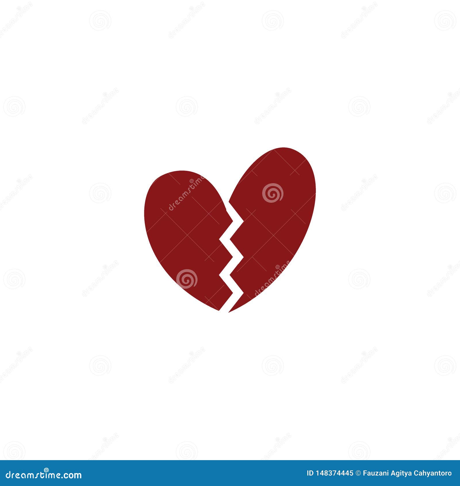 Cute Heartbreak Icon or Logo Concept Stock Illustration - Illustration ...