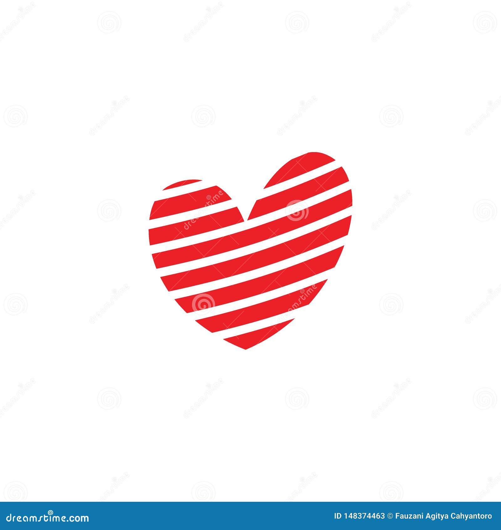Raster Heart Icon or Logo Concept Stock Illustration - Illustration of ...
