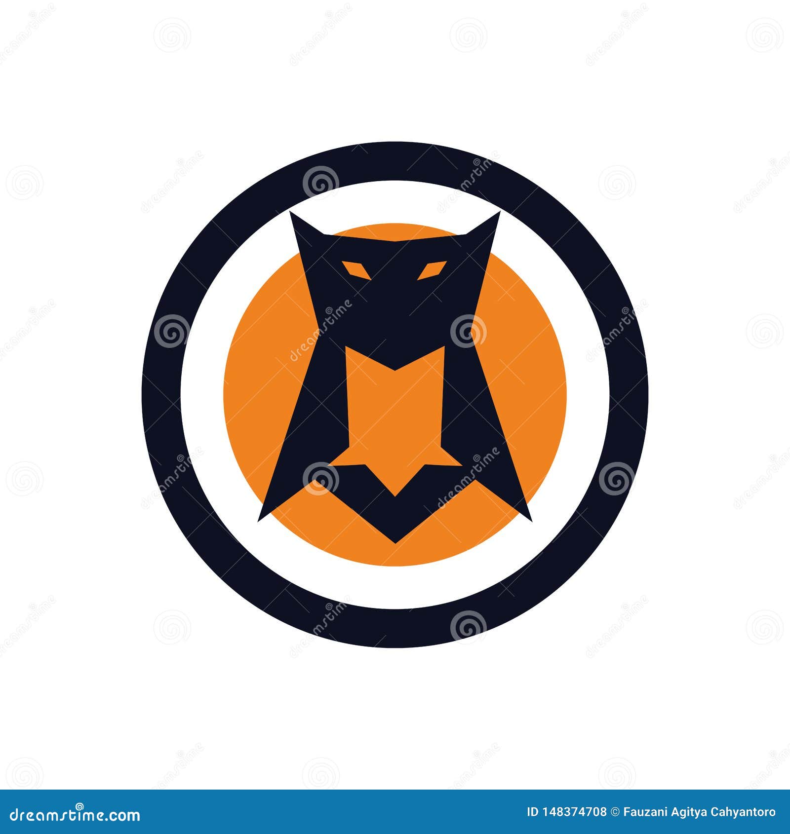 Owl with Shield Icon Logo Concept Stock Illustration - Illustration of ...