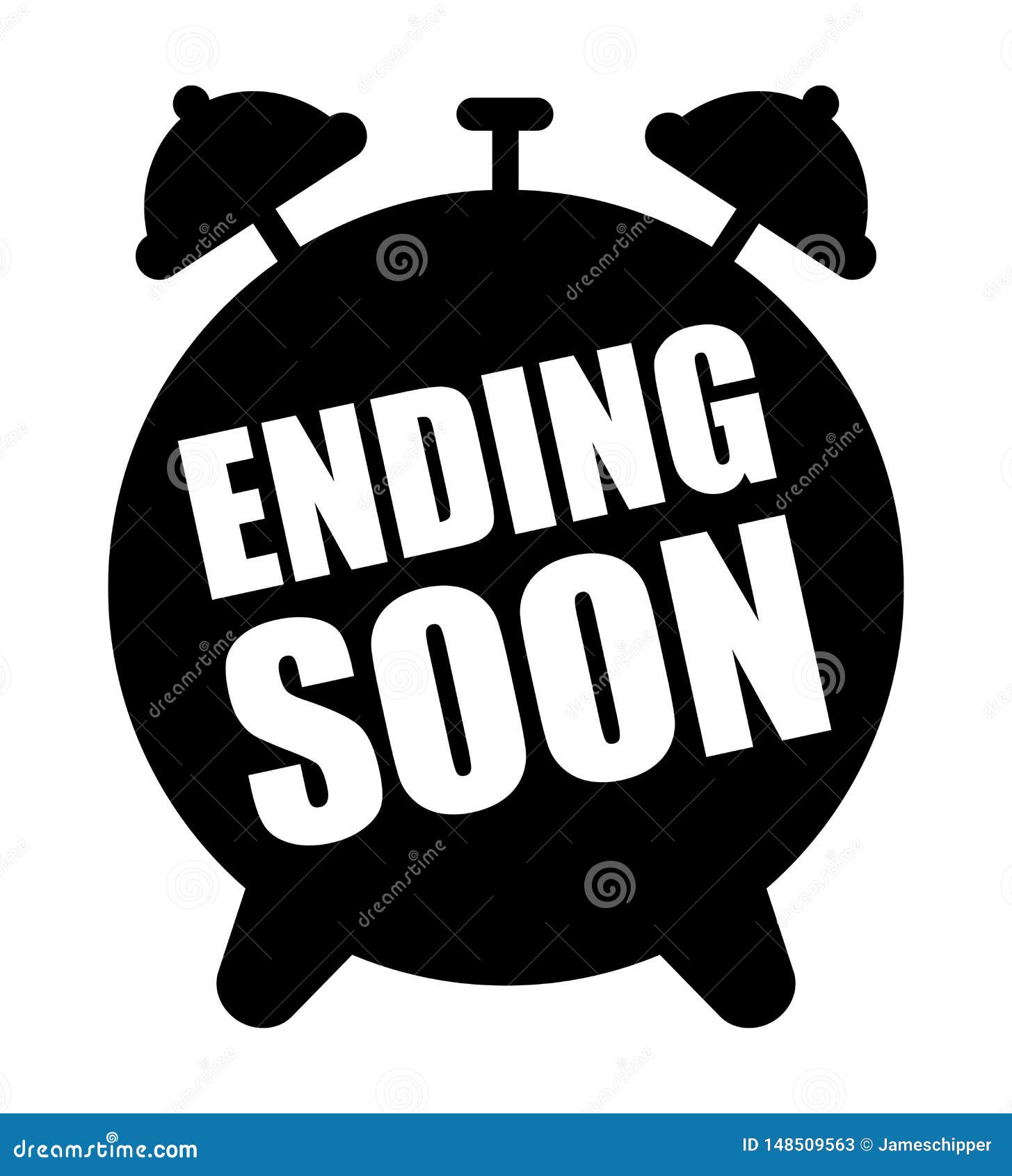 Ending Soon Alarm Clock Icon Set Stock Vector - Illustration of deal ...