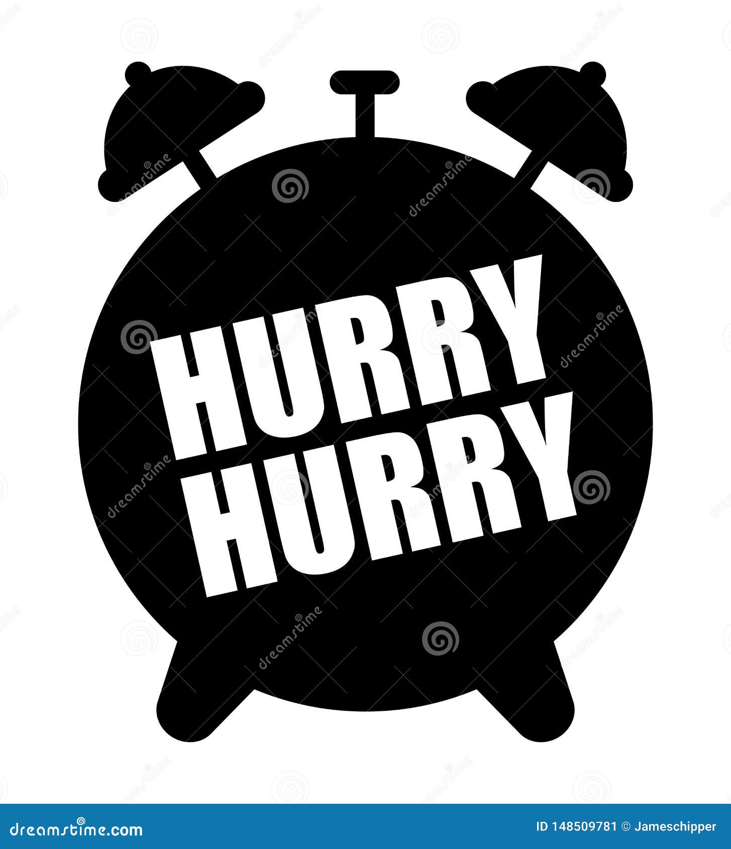 Hurry alarm clock icon stock vector. Illustration of business - 148509781