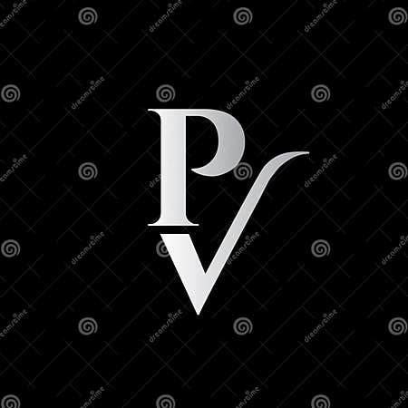 P,V Letter Vector Logo. P,V Letters Emblem, Monogram, Badge, Design ...