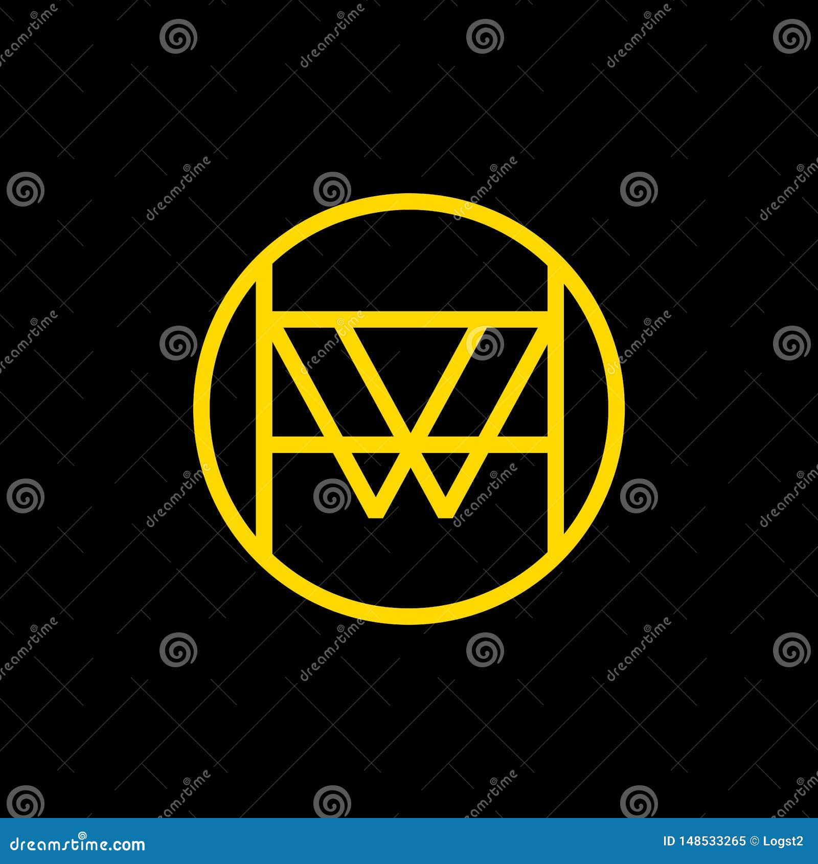 W Vector Logo Design. W Linear Emblem Stock Vector - Illustration of ...