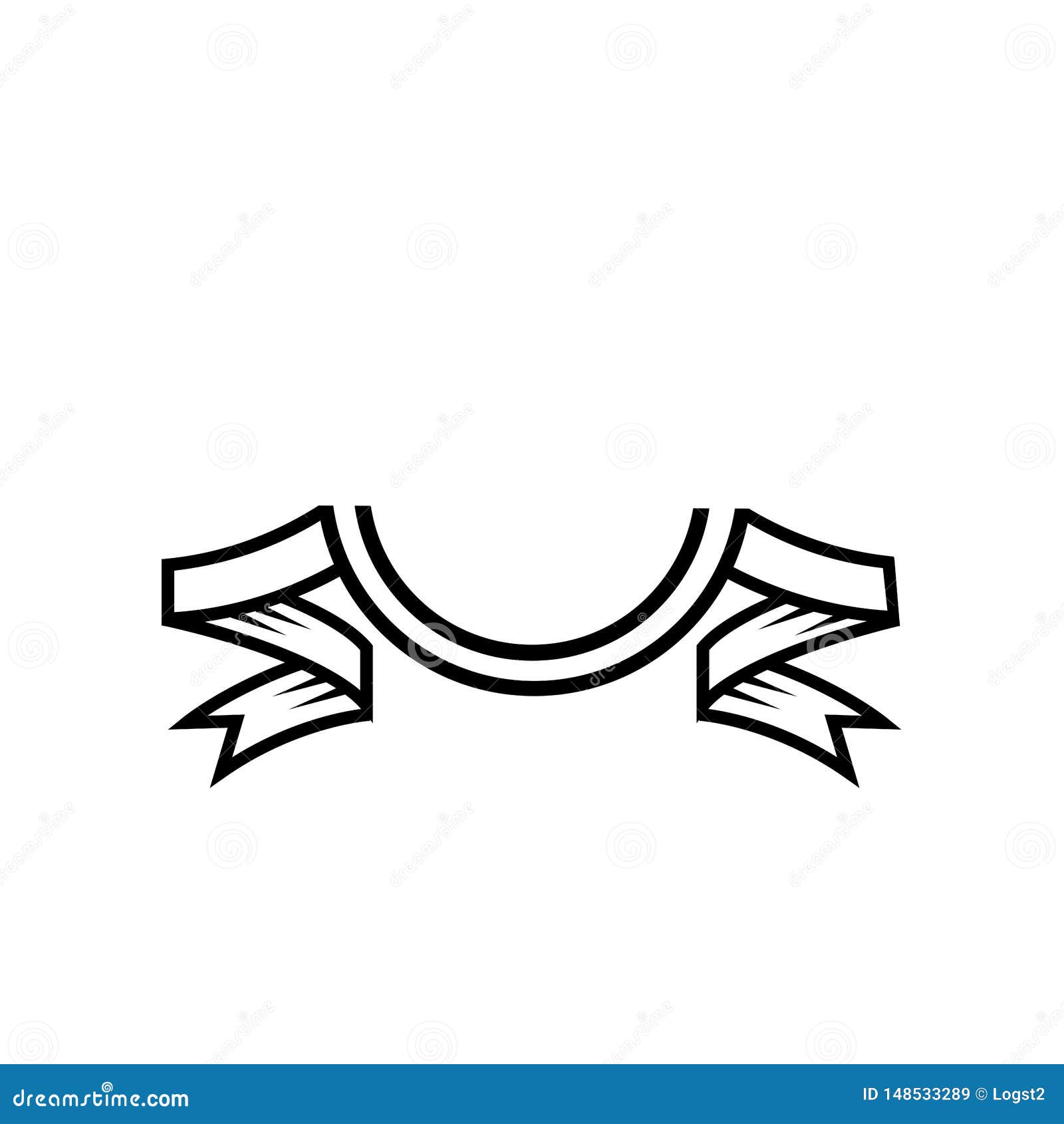 Decorative Linear Vector Frame. Linear Ribbon Vector Stock Vector ...