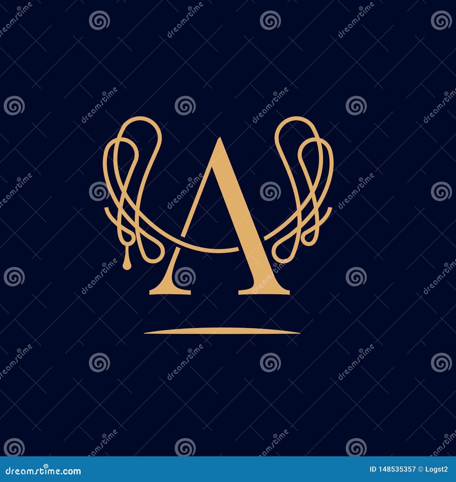 A Letter Vector Logo. a Letter Emblem. a Letter Design Element Stock ...