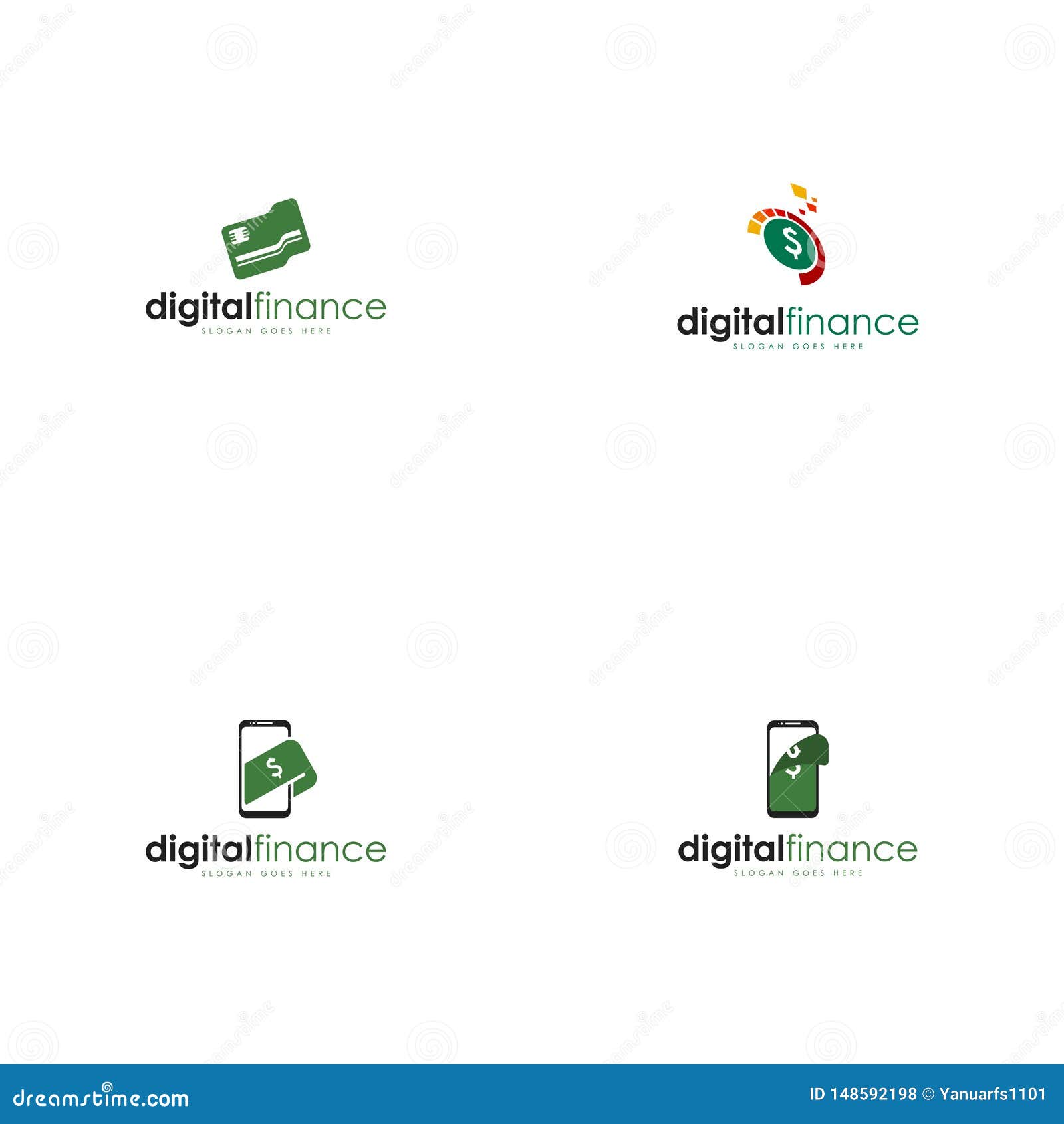 Digital Finance Logo Template. Fintech Logo Concept. the Concept of the ...