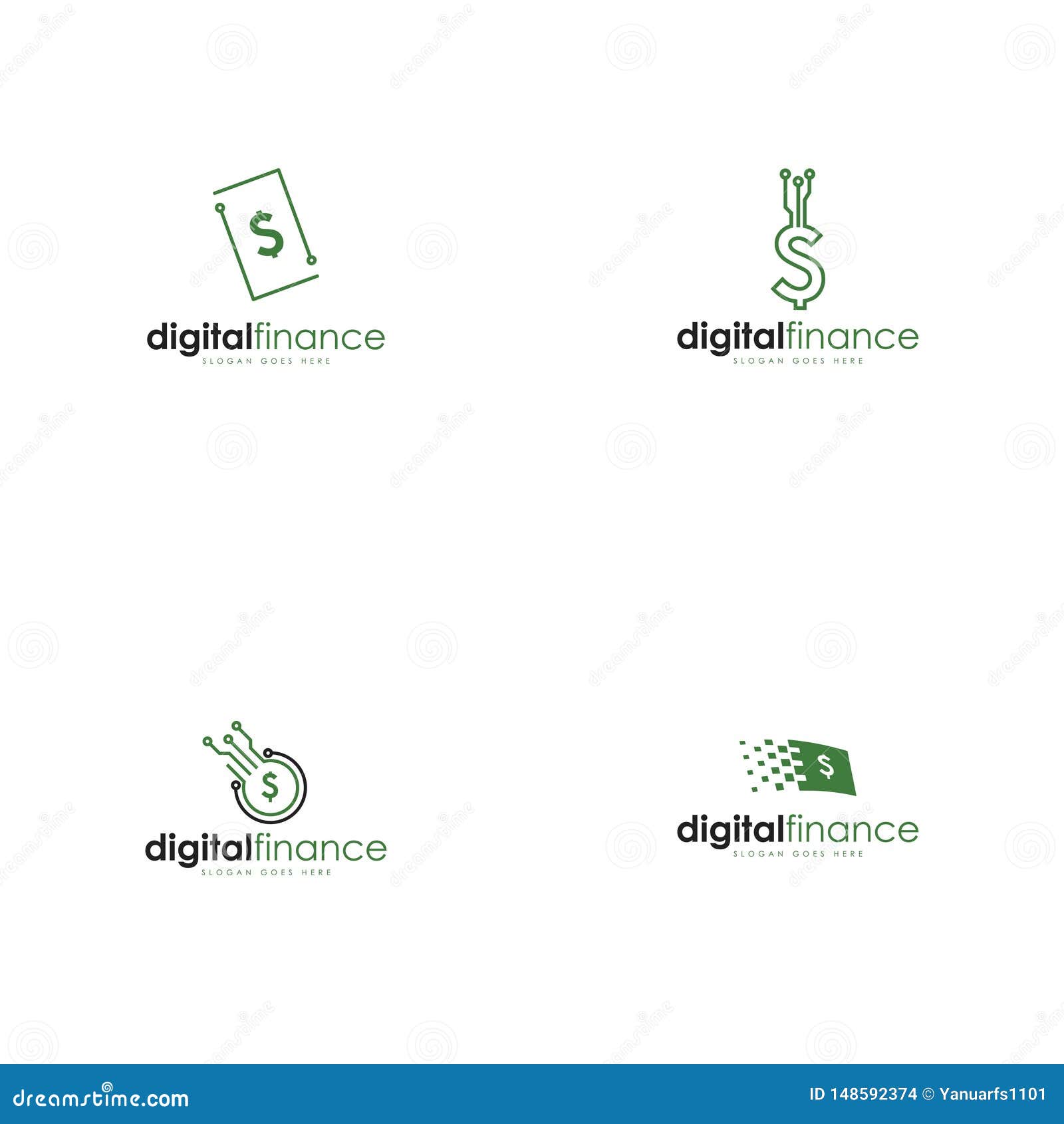 Digital Finance Logo Template. Fintech Logo Concept. the Concept of the ...