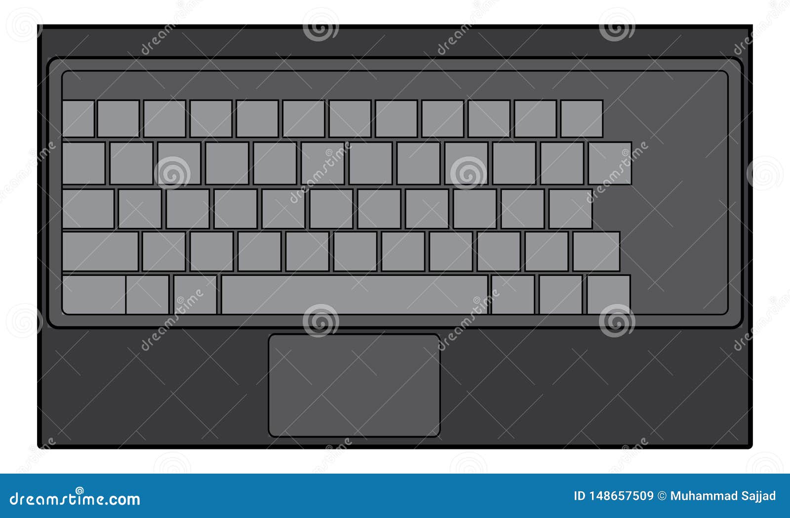 Vector Isolated Laptop Keyboard and Computer Keyboard Stock Vector ...