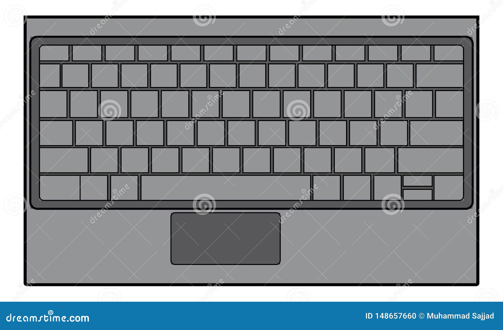 Vector Isolated Laptop Keyboard and Computer Keyboard Stock Vector ...