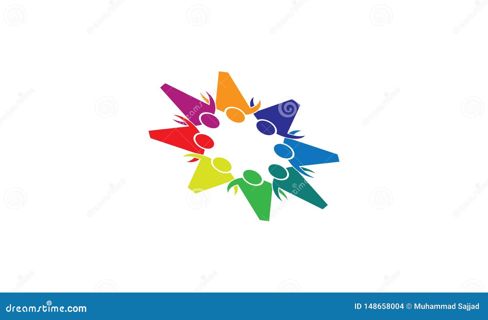 Team Work Logo - Rounded Team Work Union People Logo Template- Circular ...