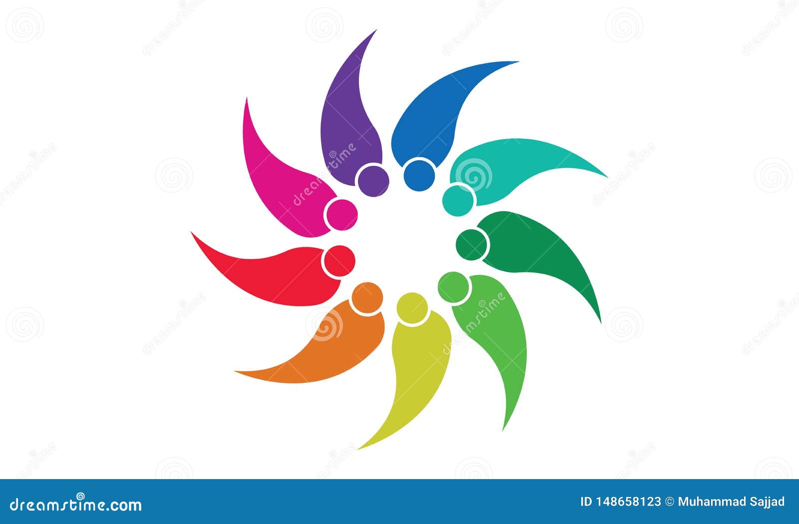 Team Work Logo - Rounded Team Work Union People Logo Template- Circular ...