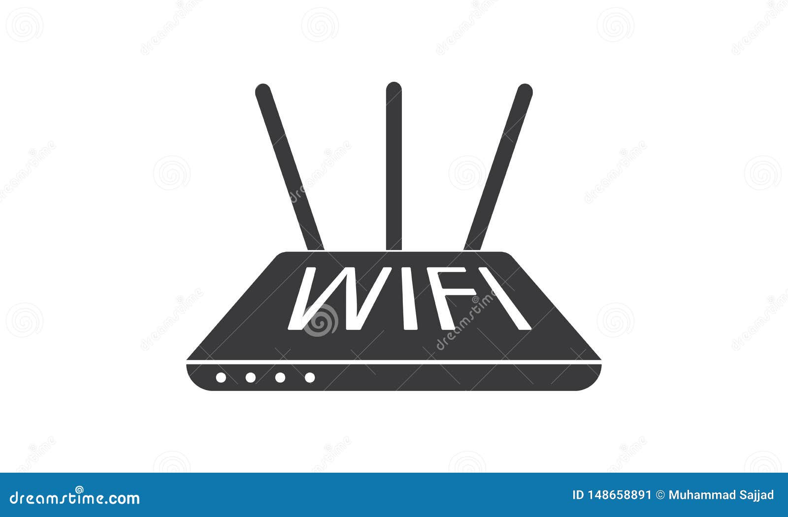 Wireless Ethernet Modem Router , Router with WiFi Signal Stock Vector ...