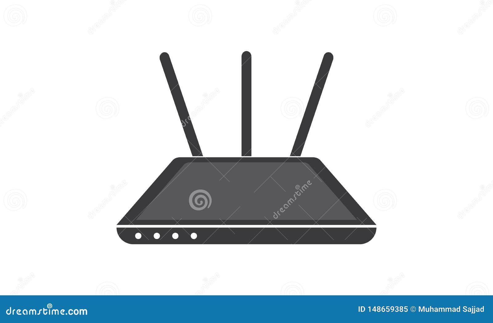 Wireless Ethernet Modem Router , Router With WiFi Signal Cartoon Vector ...