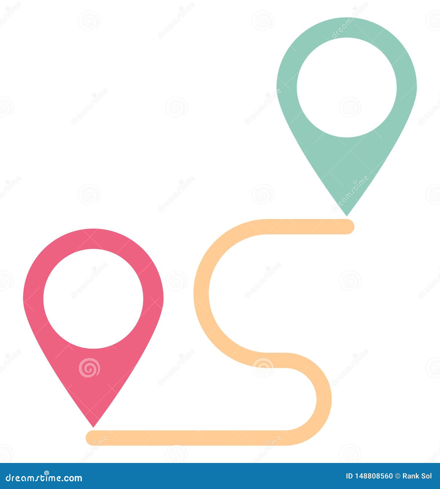 Direction, Distance Isolated Vector Icon Which Can Easily Modify or ...