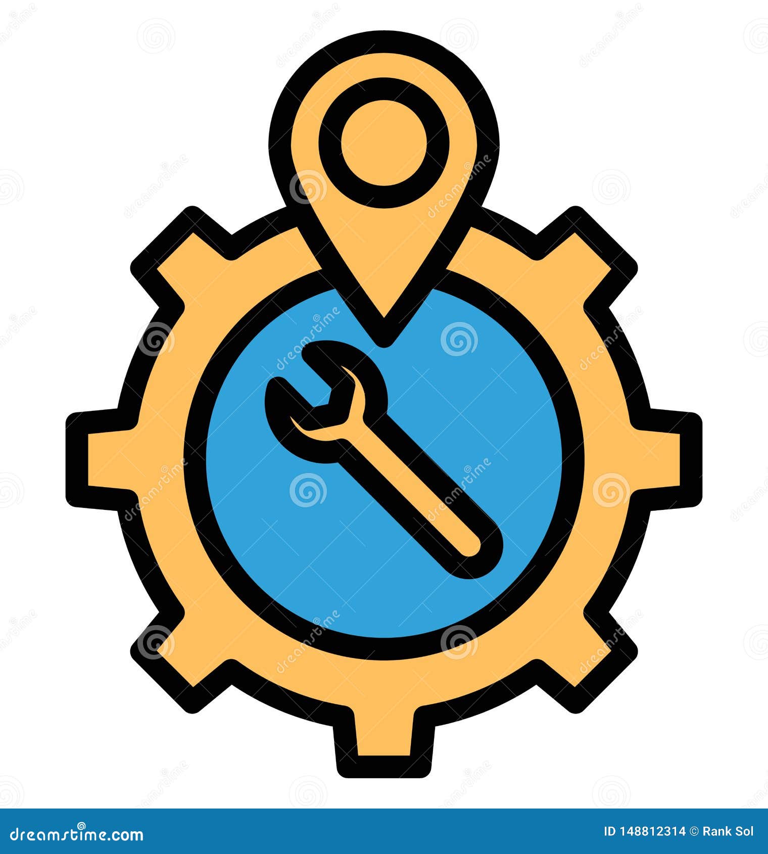 Location Pointer Isolated Vector Icon Which Can Easily Modify or Edit ...