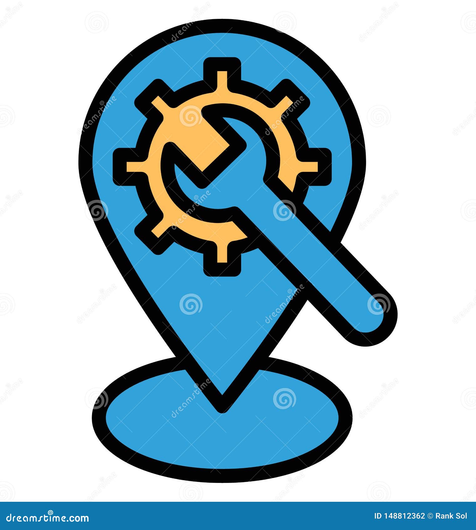 Location Pointer Isolated Vector Icon Which Can Easily Modify or Edit ...