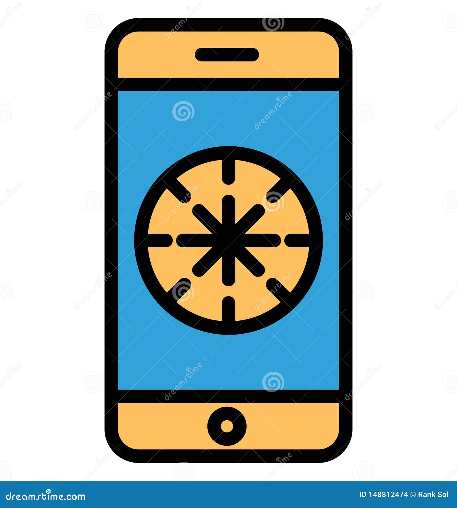 Compass App Isolated Vector Icon Which Can Easily Modify or Edit Stock ...