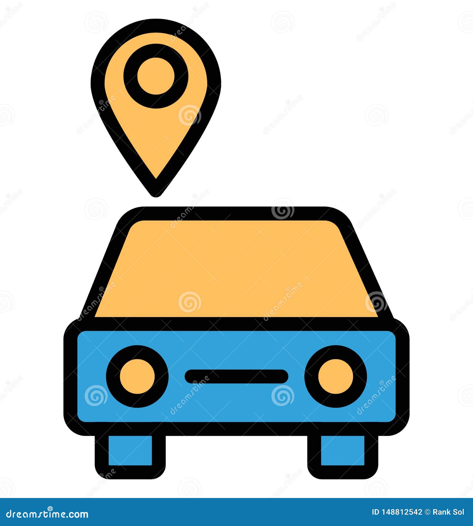 Car Navigation Isolated Vector Icon Which Can Easily Modify or Edit ...