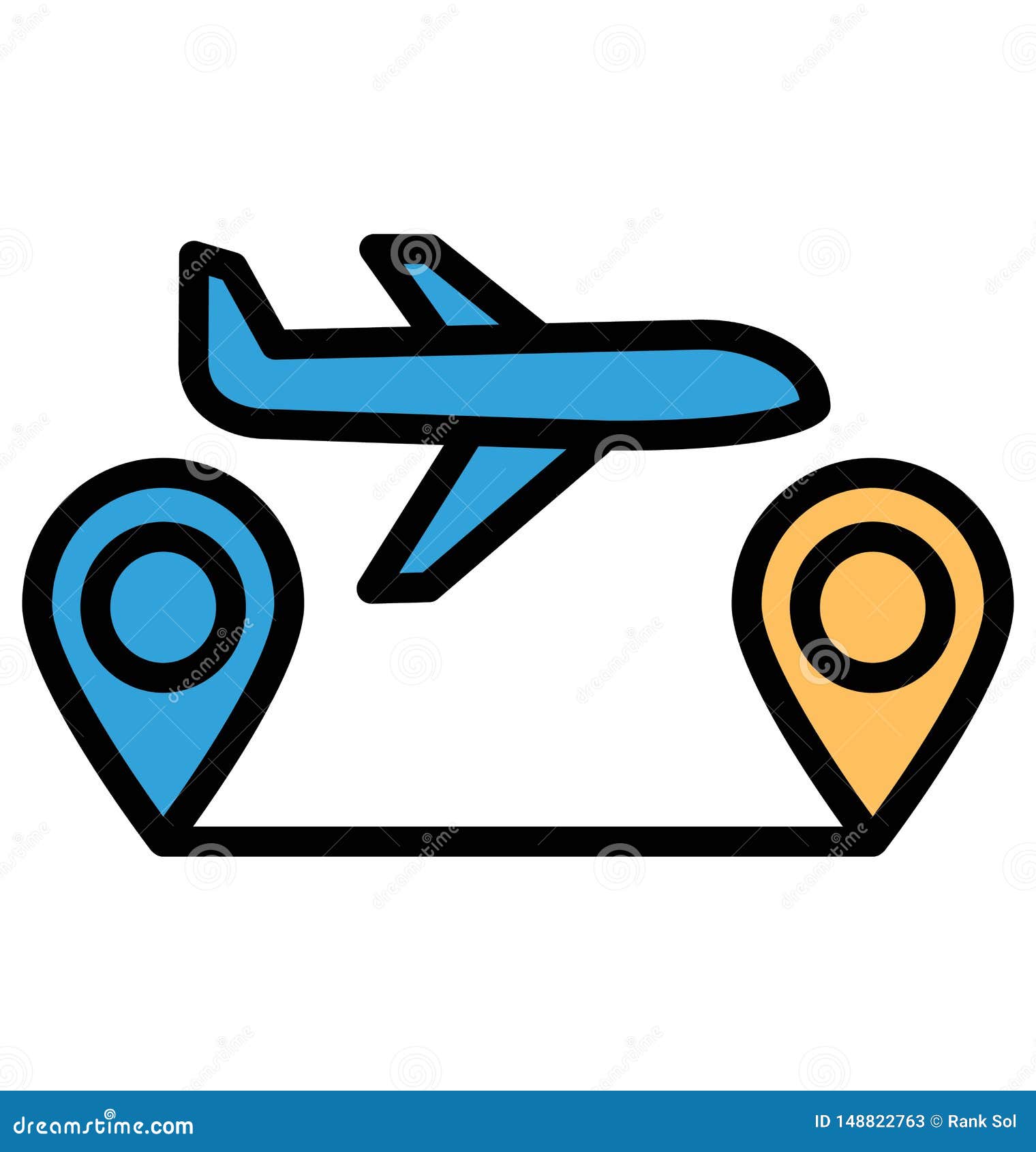 Active Aircraft Tracking Isolated Vector Icon Which Can Easily Modify ...
