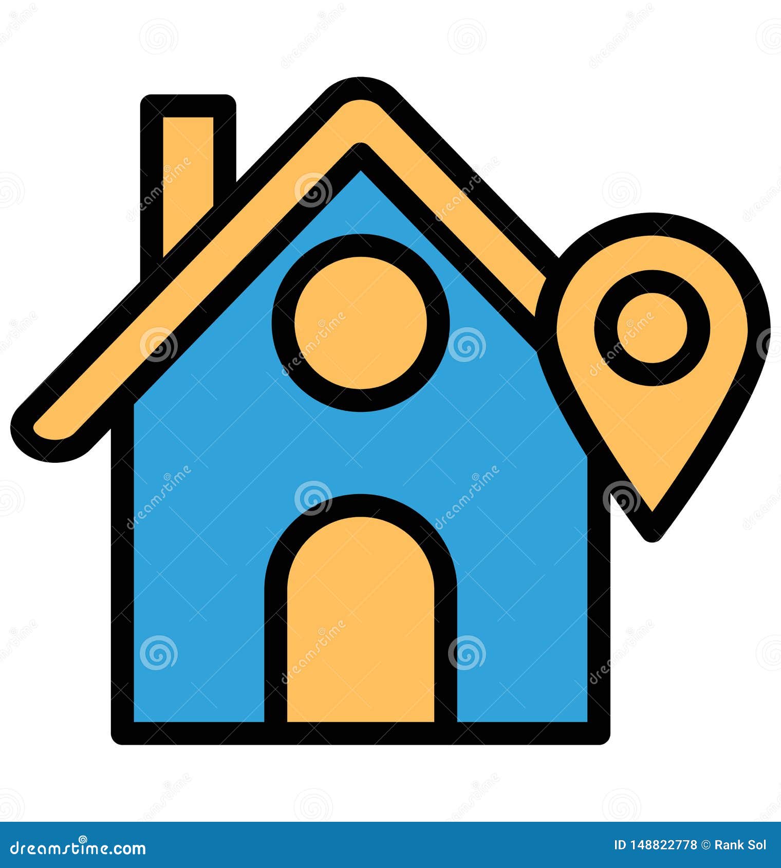 Home Address Finder Isolated Vector Icon Which Can Easily Modify or ...
