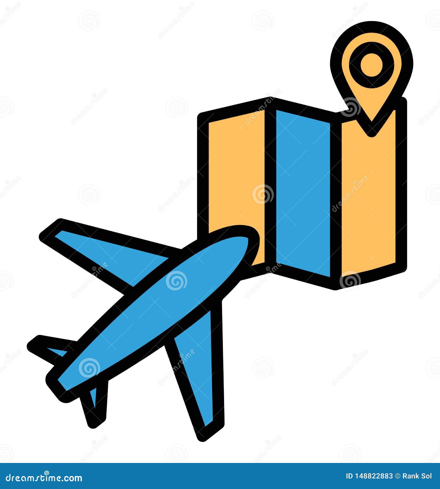 Active Aircraft Tracking Isolated Vector Icon Which Can Easily Modify ...