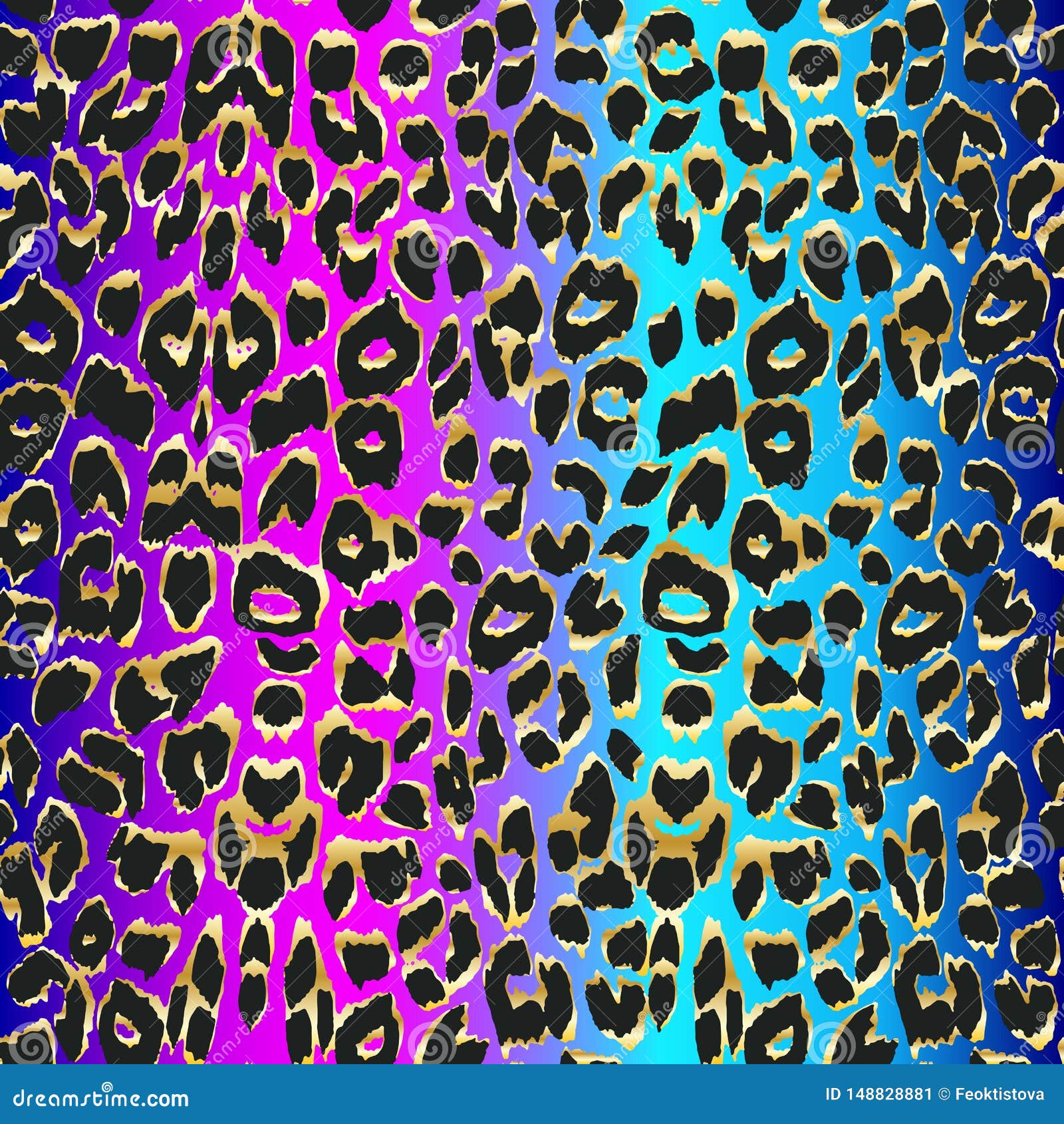 Vector Leopard Background. Seamless Pattern Stock Vector - Illustration ...
