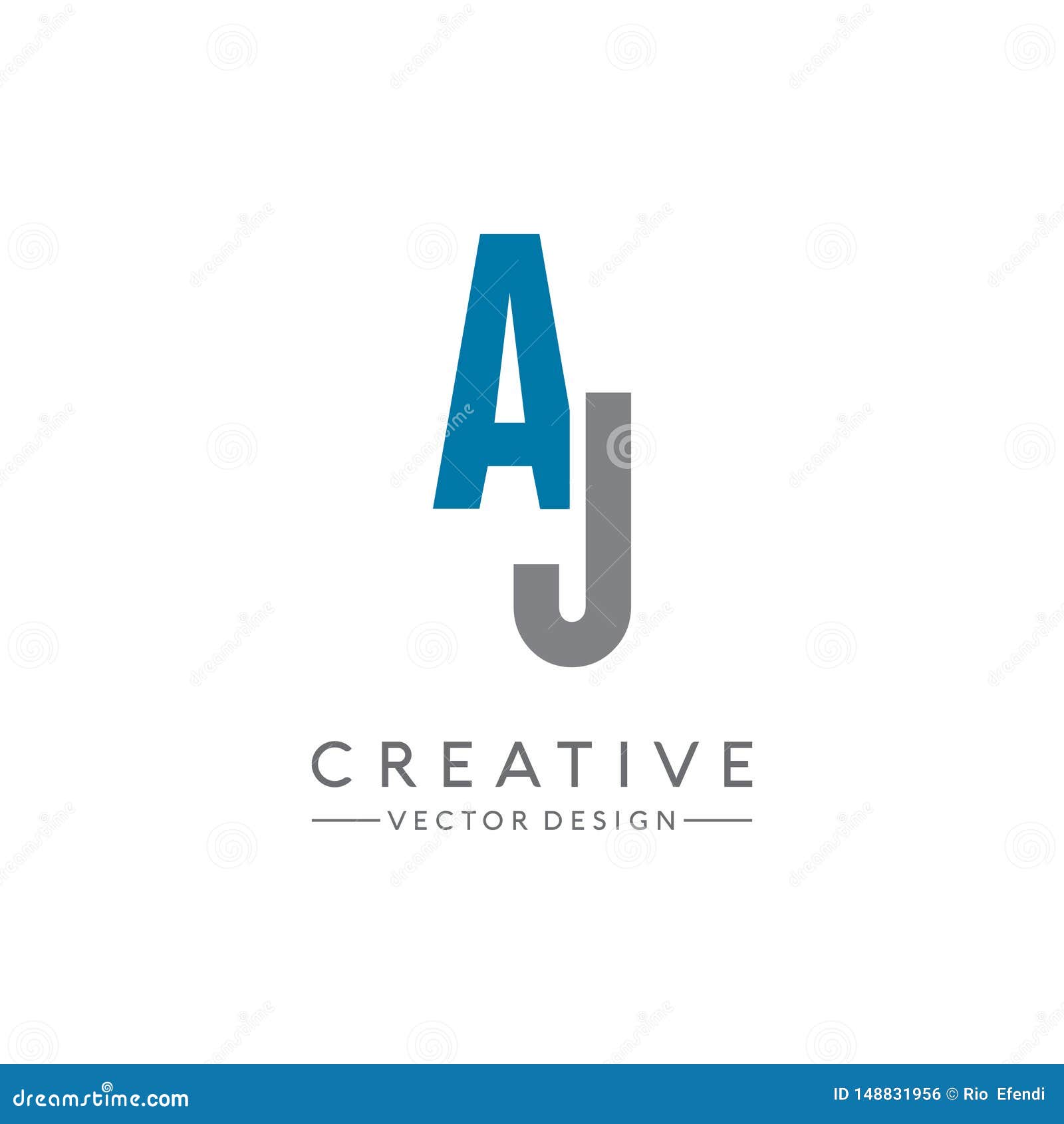 Letter AJ Logo Design Vector Stock Vector - Illustration of idea ...