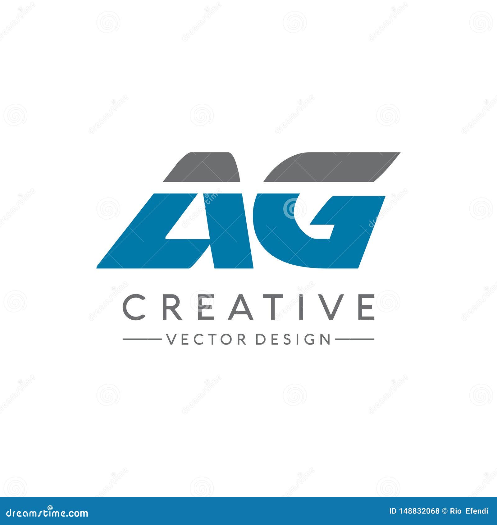 AG Logo Template Design Simple Stock Vector - Illustration of design ...