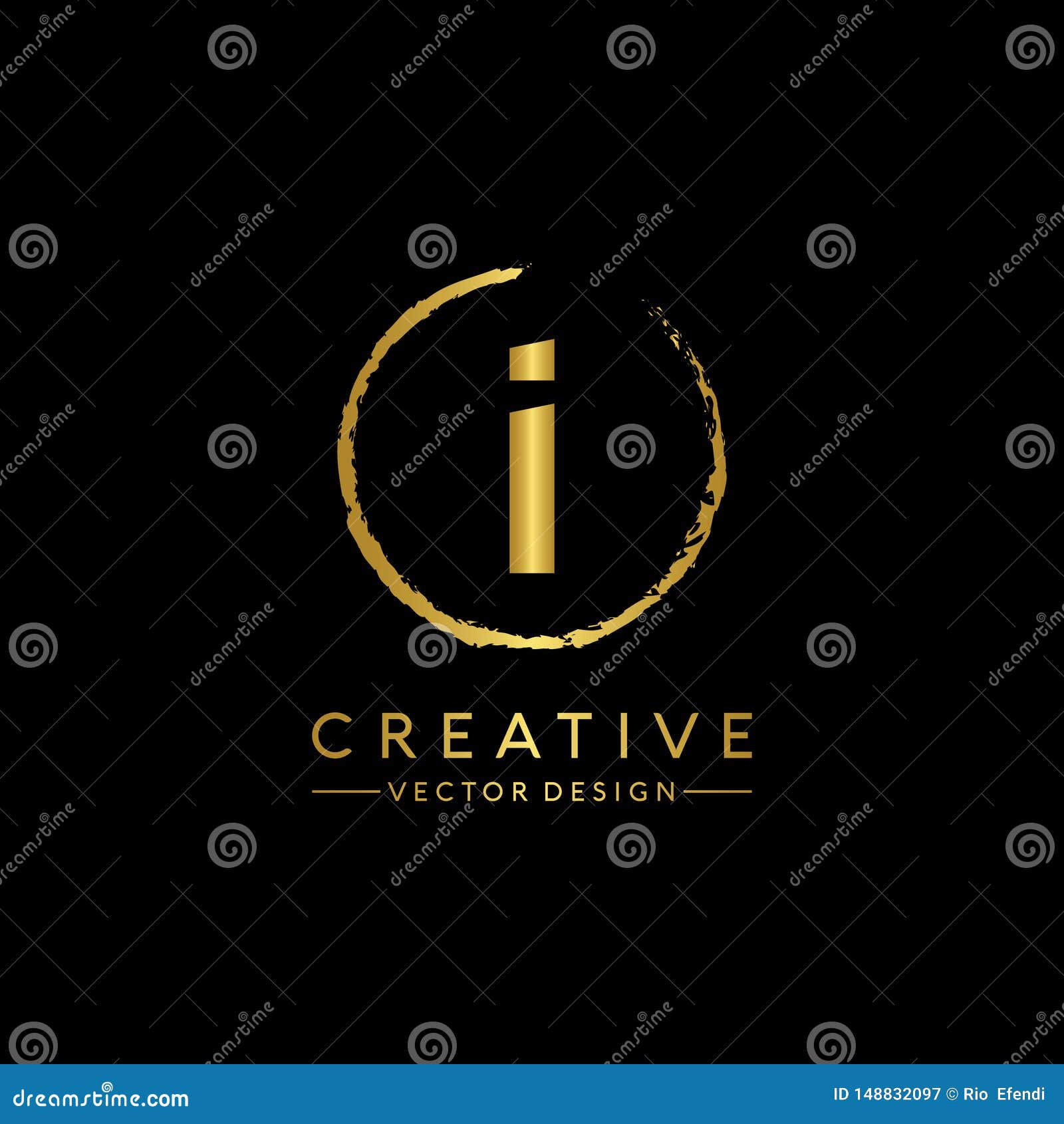 Initials I Logo Creative Template Sign Vector Stock Vector ...