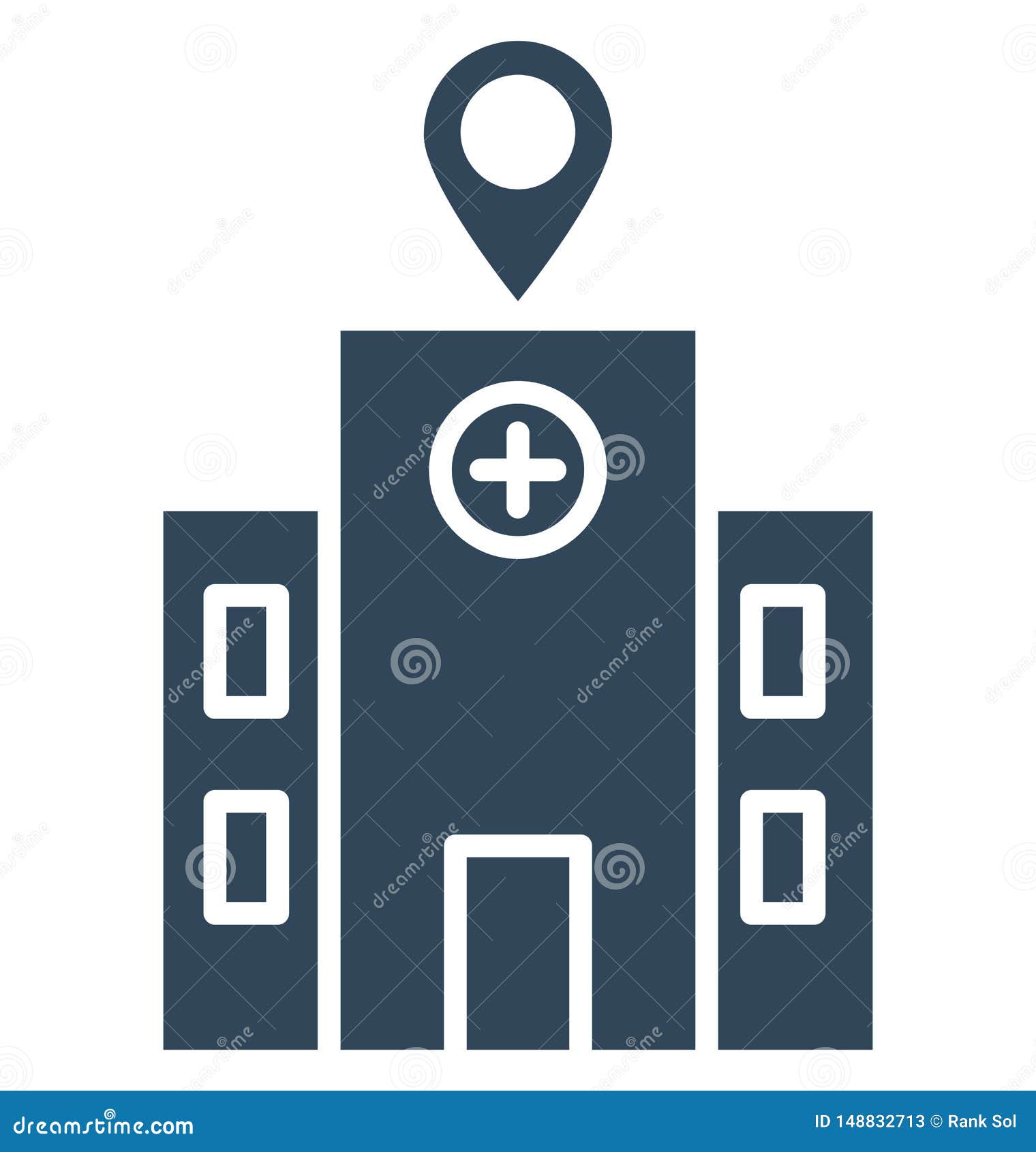 Hospital Location Isolated Vector Icon Which Can Easily Modify or Edit ...