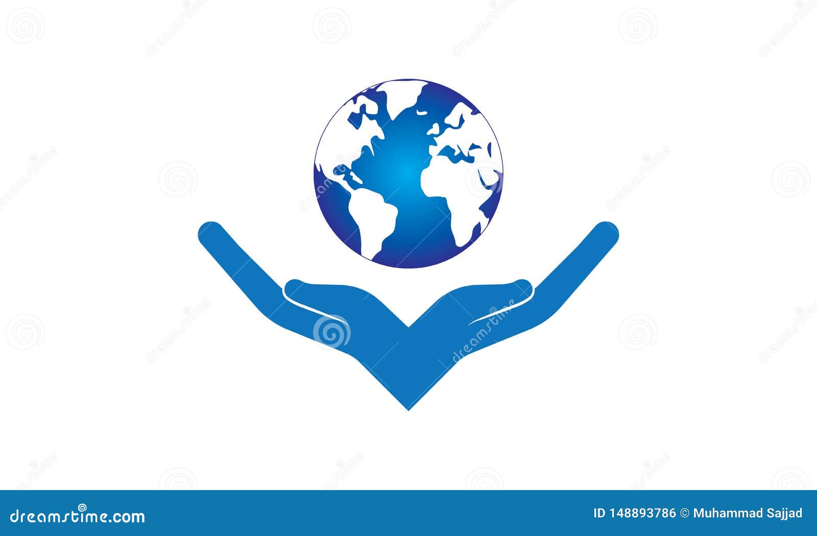 Hands Hold World - Hands Holding And Supporting Globe Map World Vector ...