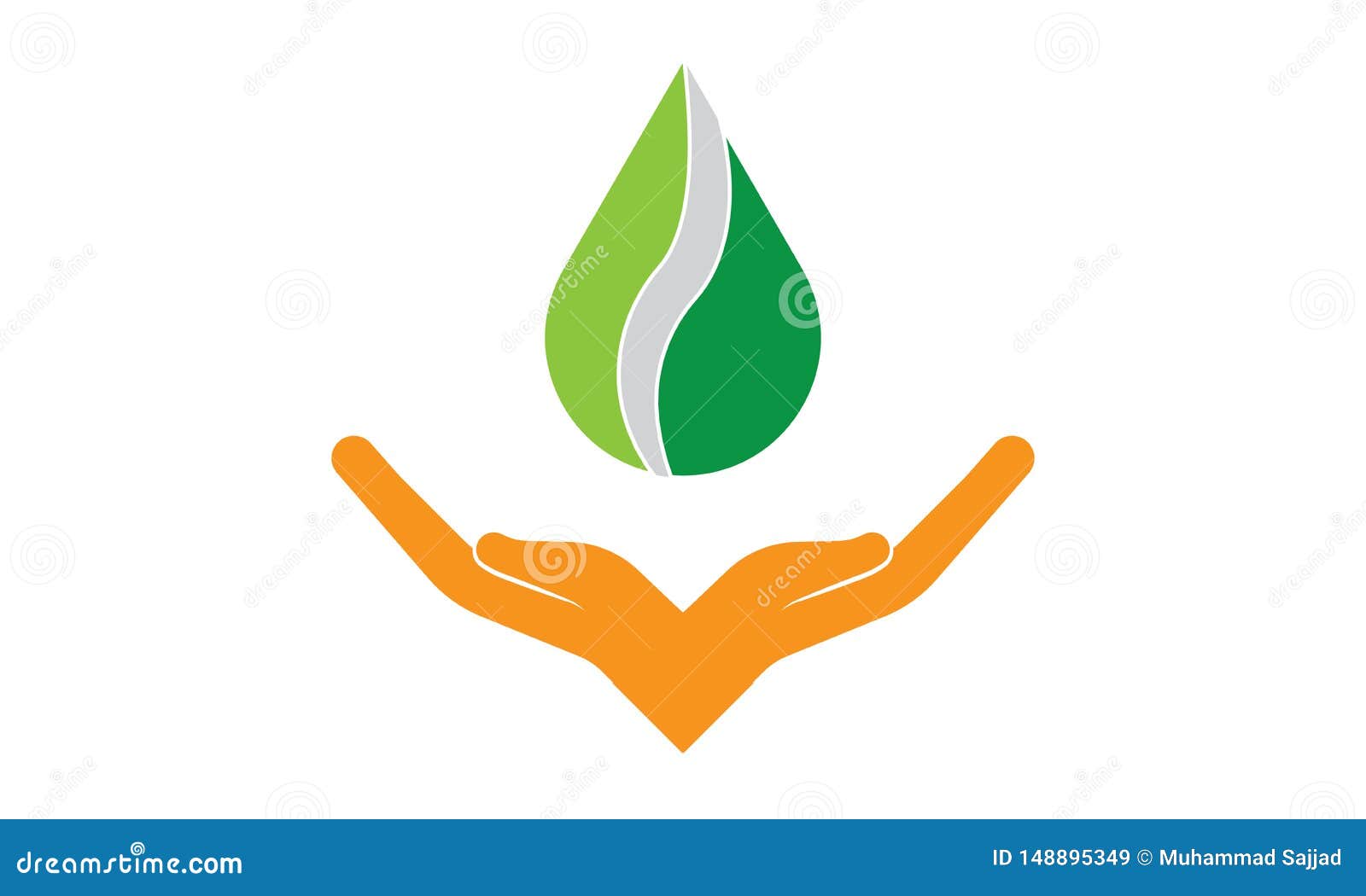 Hands Care Green Ecology Leaf Logo Template - Green Fresh Health Eco ...