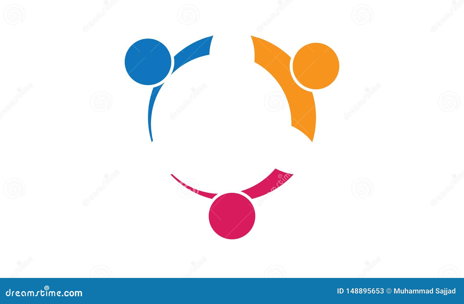 Team Work Logo - Rounded Team Work Union People Logo Template- Circular ...