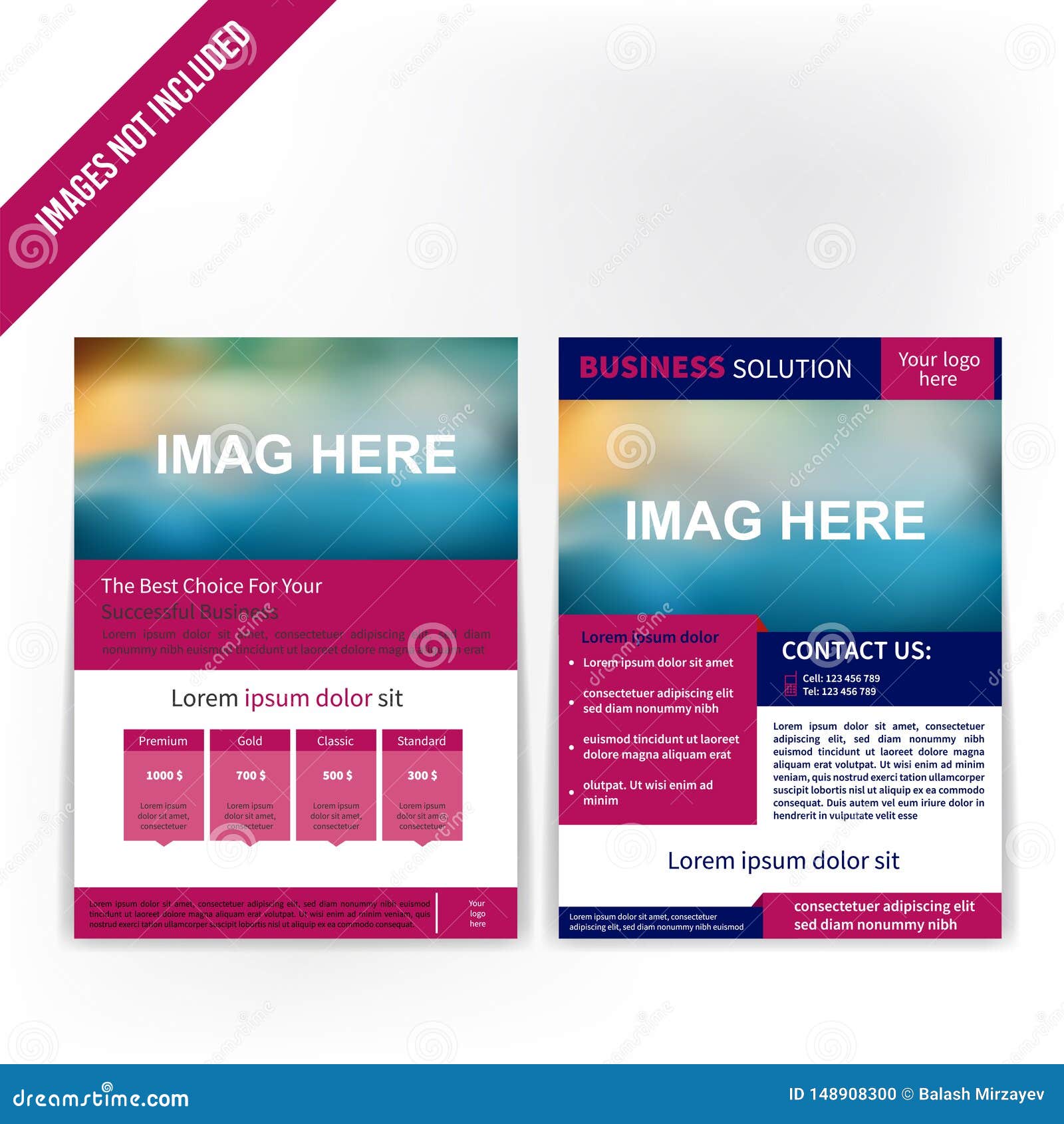 Color Corporate Business Template. Stock Vector - Illustration of ...