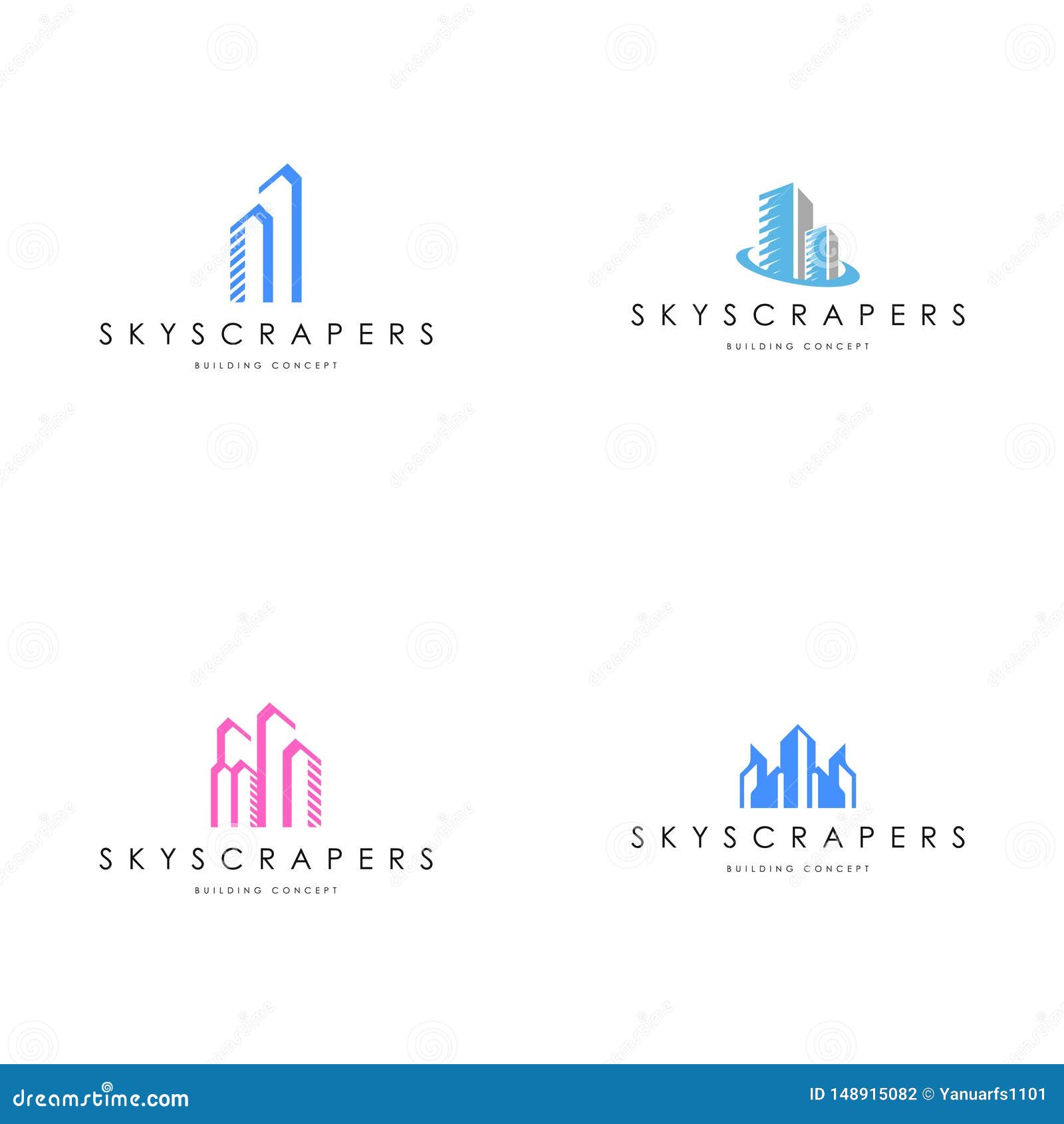 Skyscrapers Logo Template Vector. Unique Building Logo Concept Stock ...