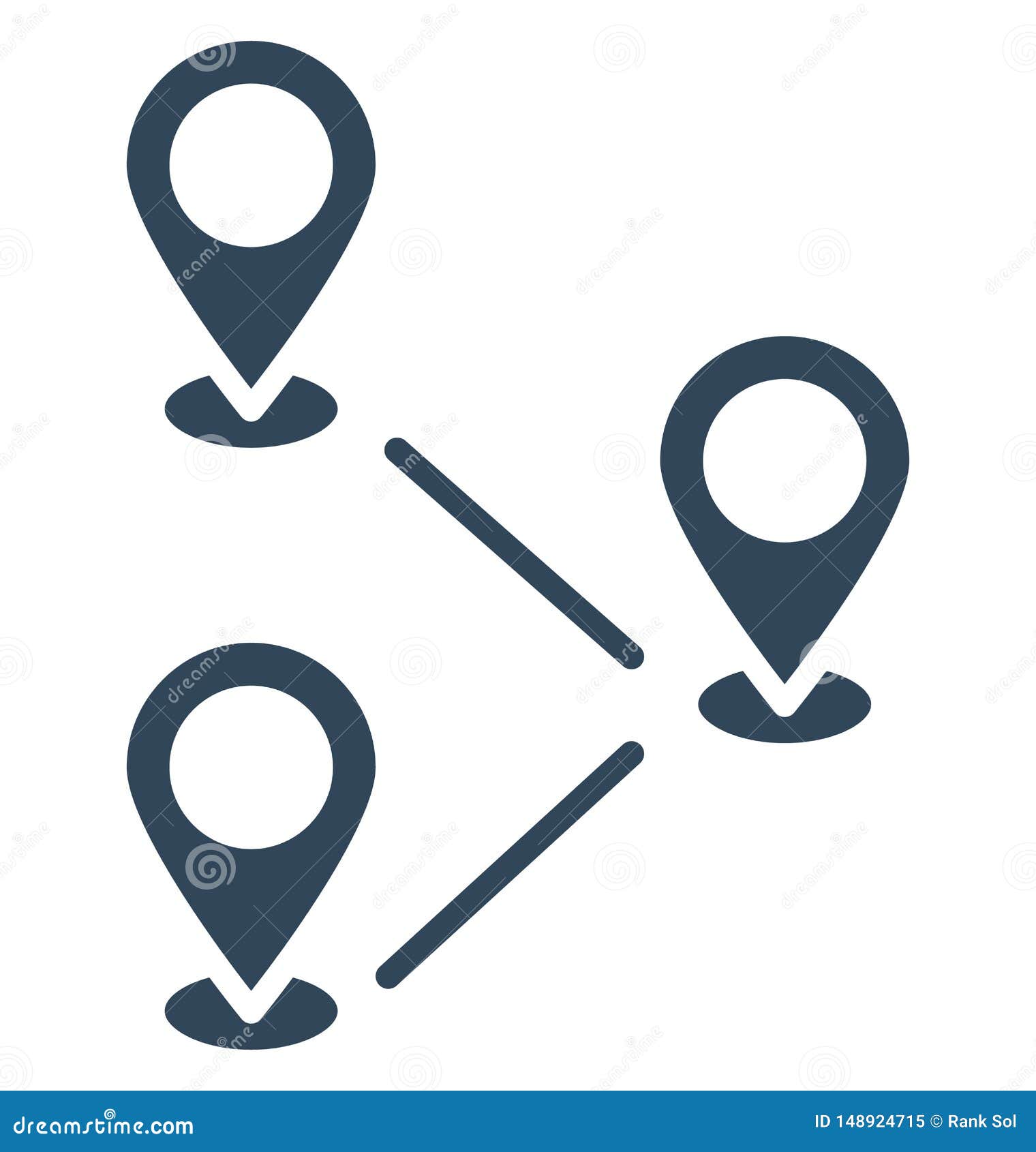 Direction, Distance Isolated Vector Icon Which Can Easily Modify or ...