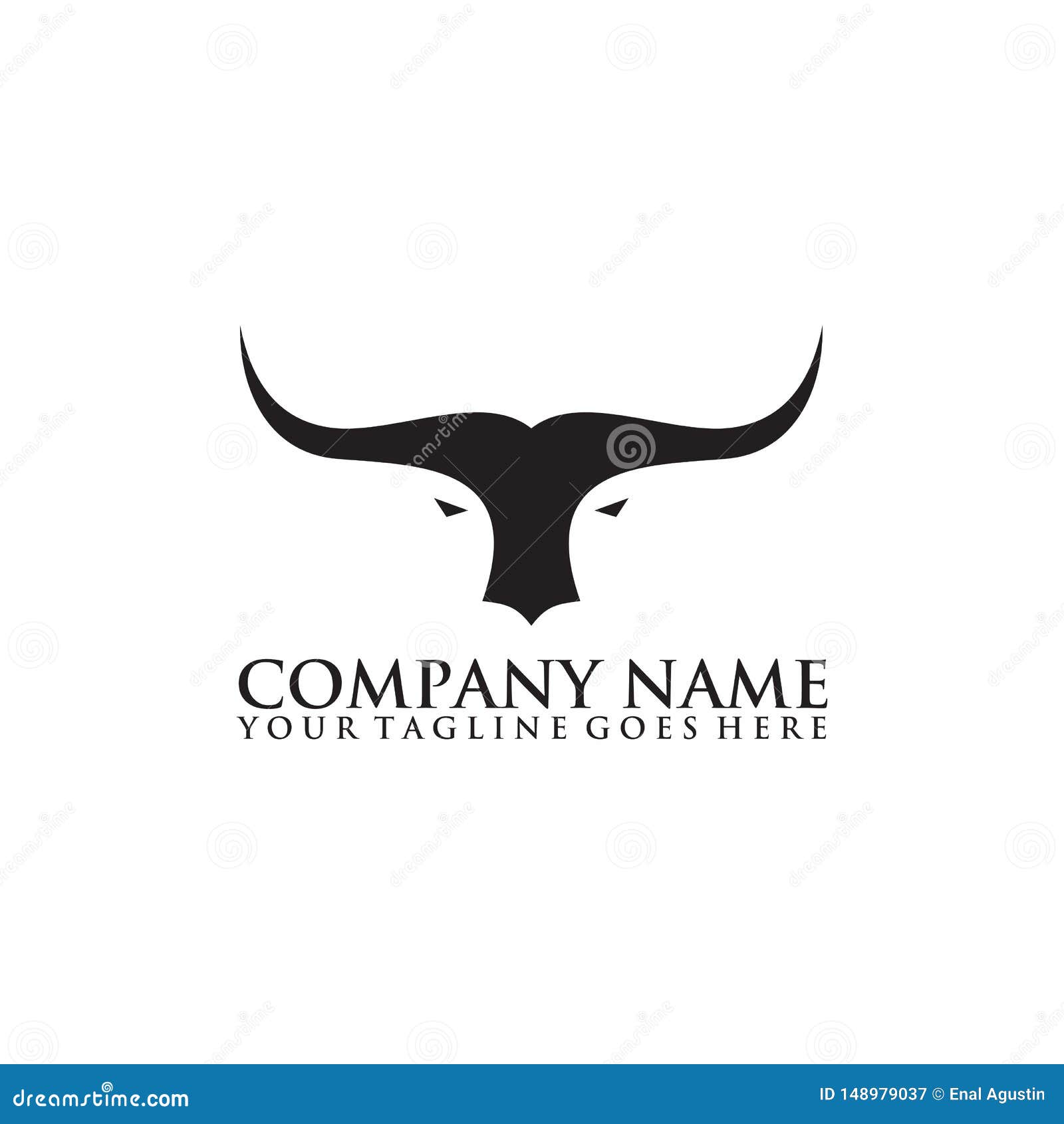 Taurus Logo Design Vector Template Stock Vector - Illustration of ...