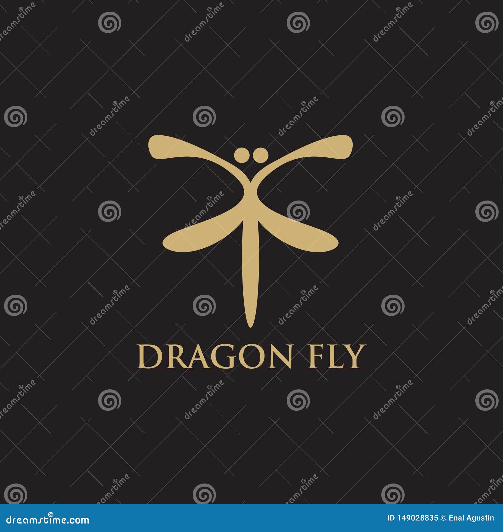 Dragon Fly Logo Inspiration Vector Template Stock Vector - Illustration ...