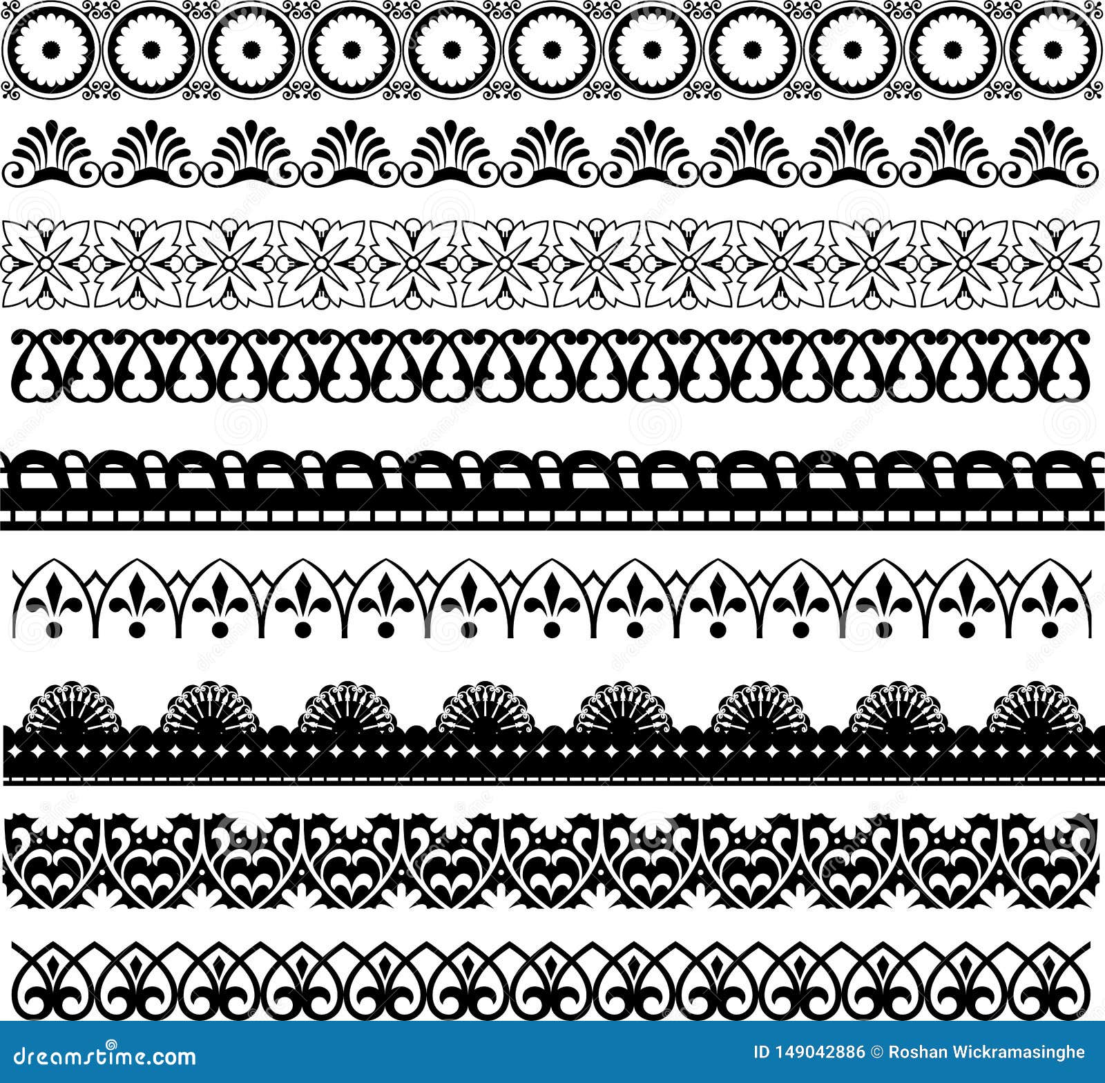 Rule Line Border Decorative Designs Stock Vector - Illustration of ...