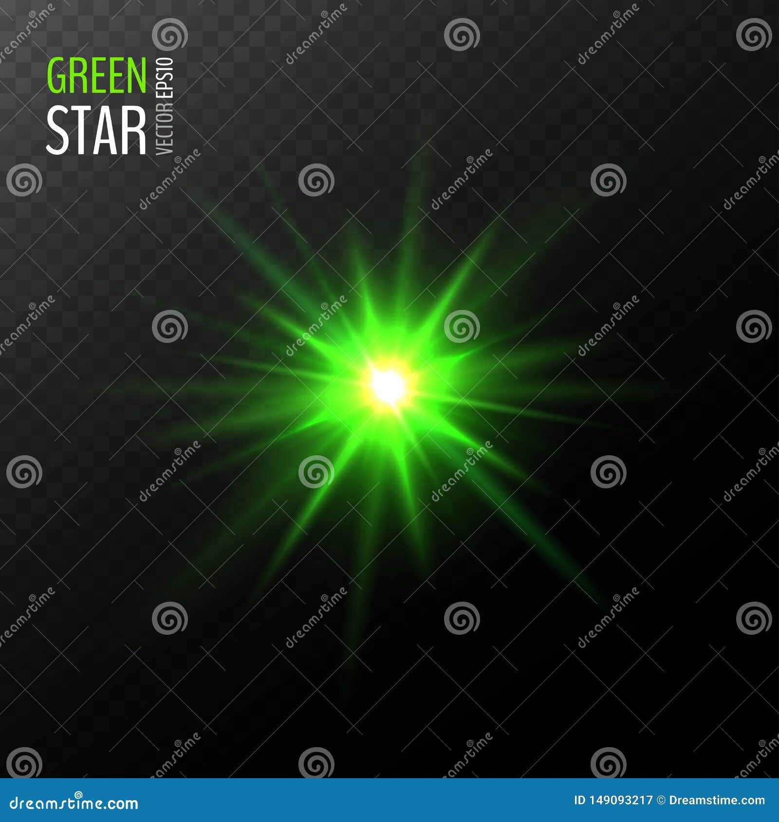 Vector shining green star stock vector. Illustration of print - 149093217