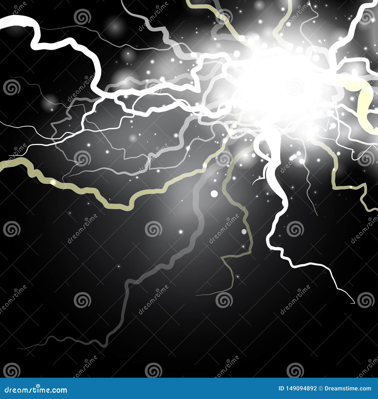 Thunderbolt Electric Charge Stock Vector - Illustration of rift ...