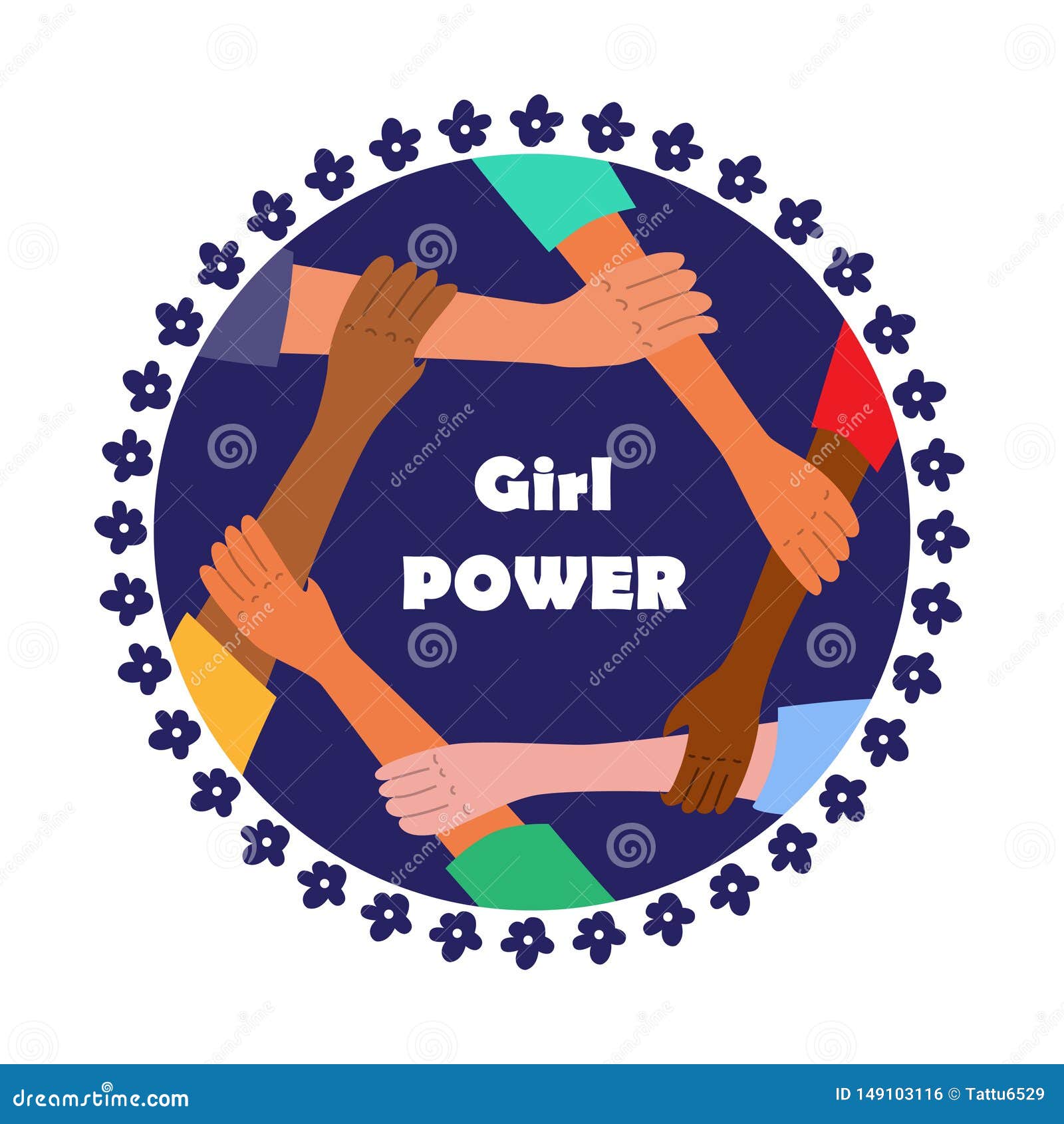 Girl Power Concept - Vector Stock Illustration - Illustration of ...