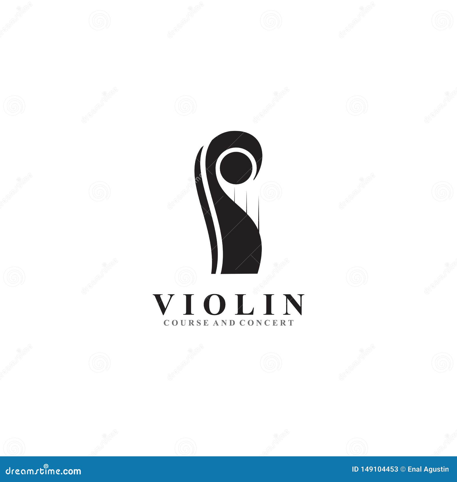 Violin Logo Design Vector Template for Music Course or Concert Stock ...