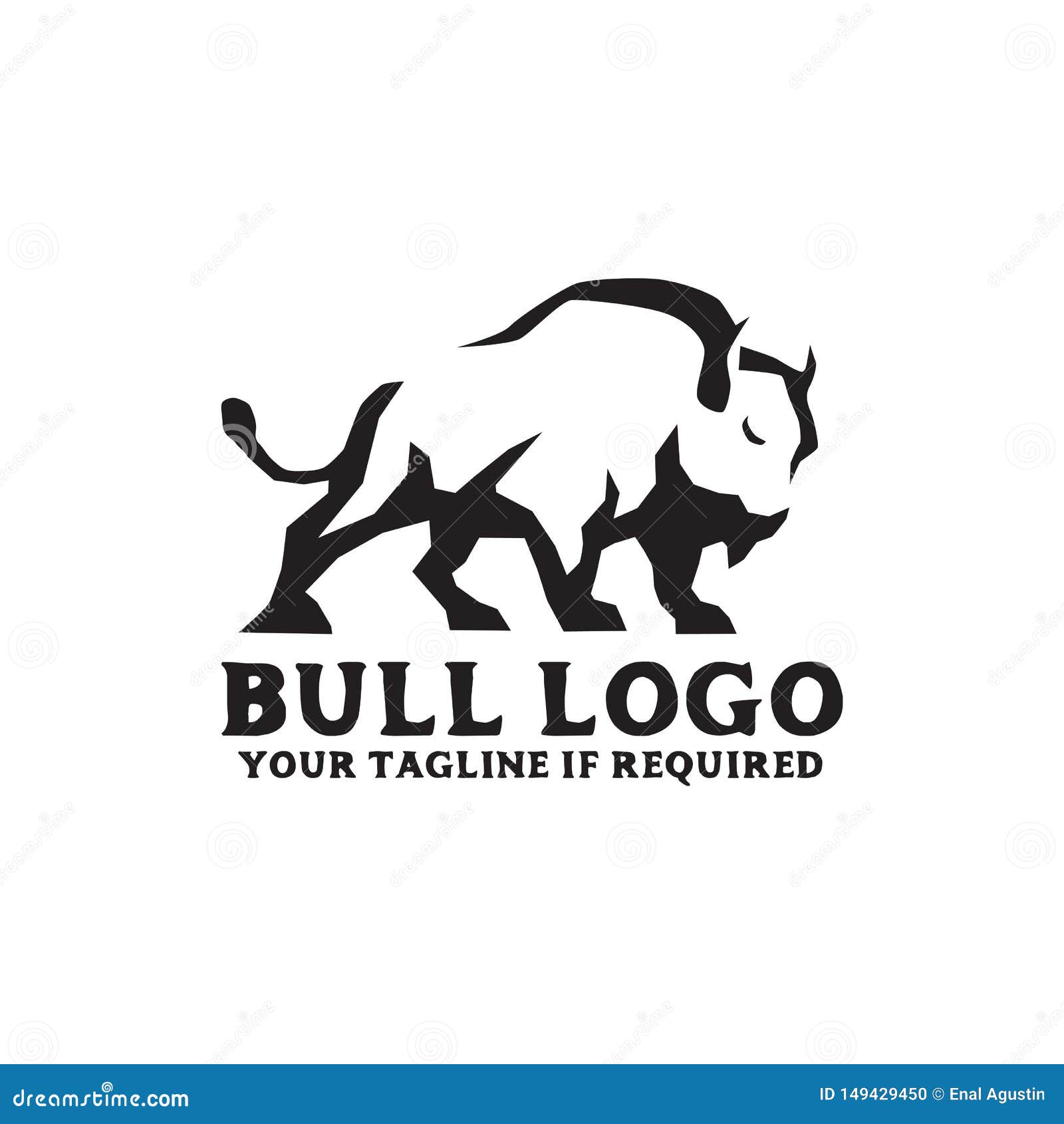 Angry Bull Logo Design Vector Template for Business Company Stock ...